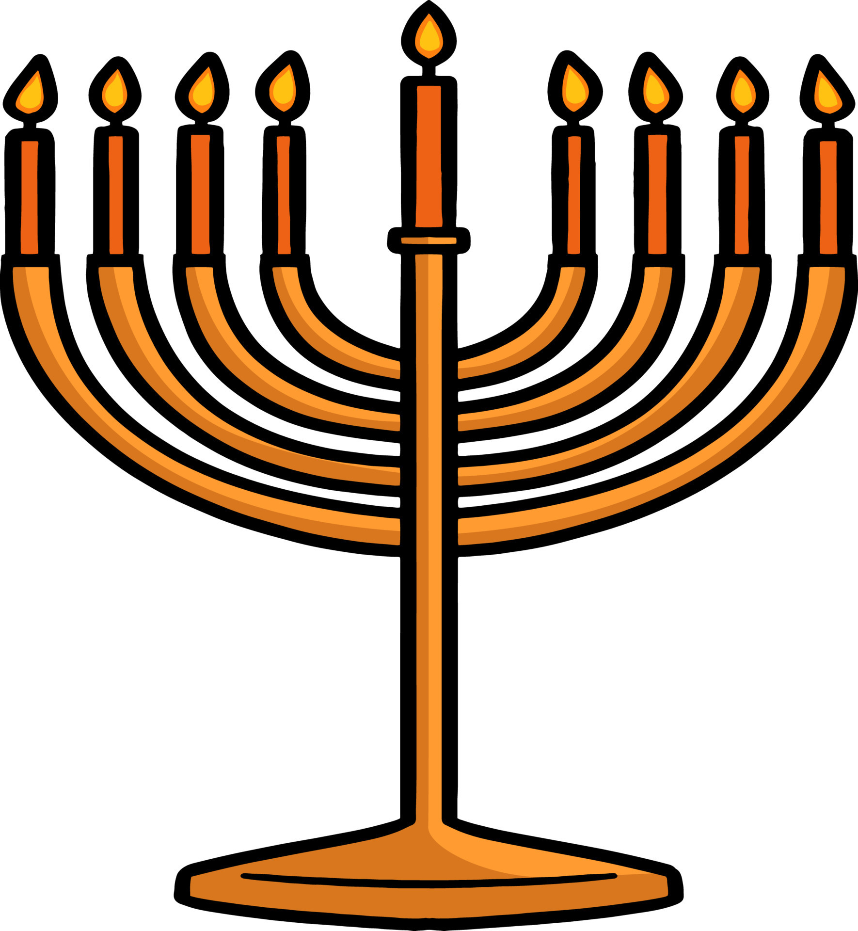 Hanukkah Menorah Cartoon Colored Clipart 12626281 Vector Art At Vecteezy