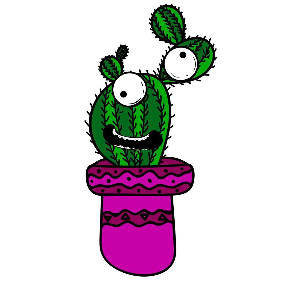 Cute green cactus in pot 12626642 Vector Art at Vecteezy Cute green cactus in pot 12626642 Vector Art at Vecteezy