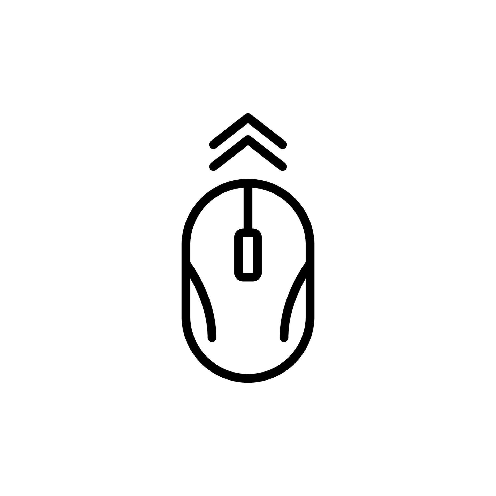 Computer Mouse Swipe Move Arrow Line Icon Mouse Pc Scroll Up Linear Pictogram Wireless