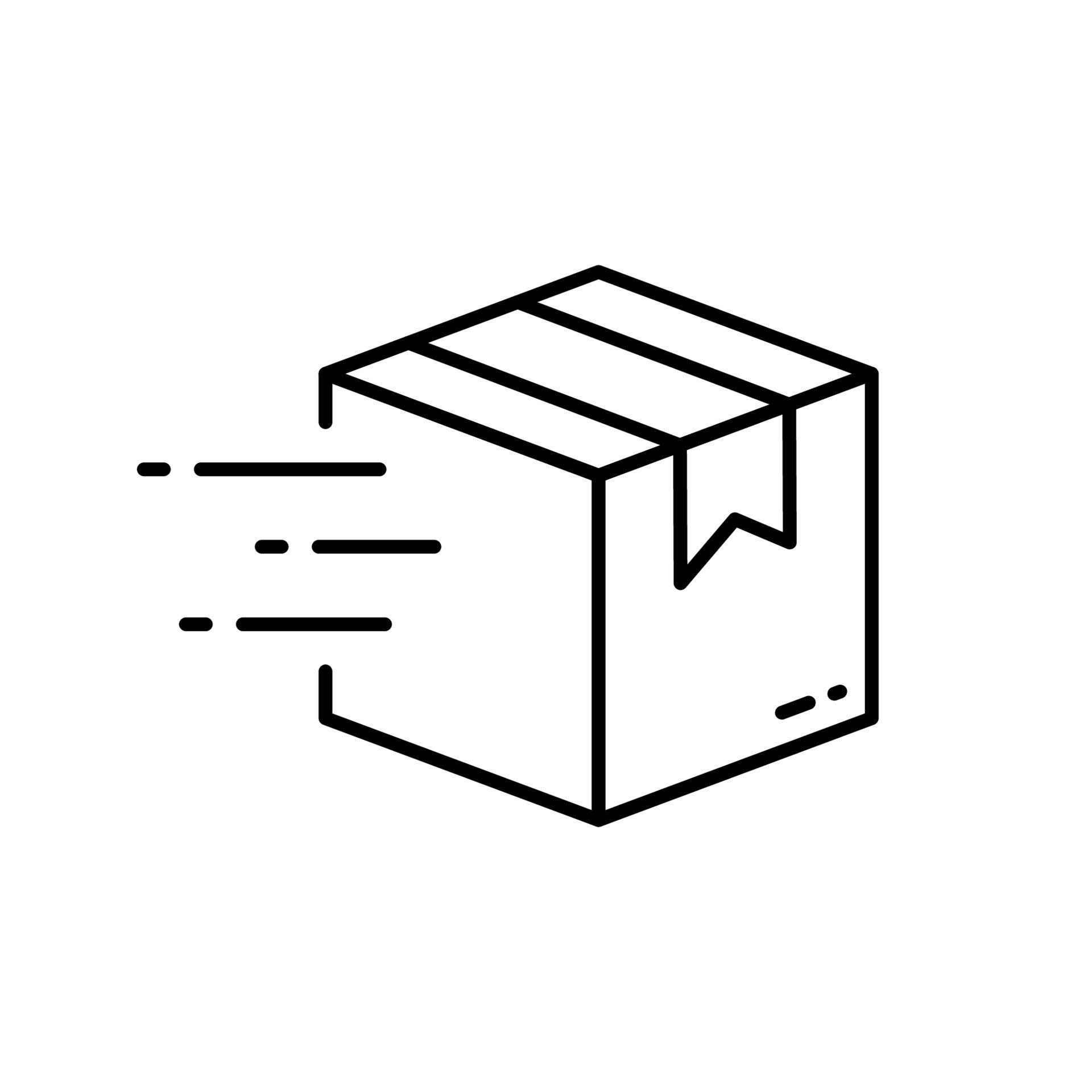 Parcel Box Fast Delivery Service Line Icon. Speed Deliver Cube Package ...