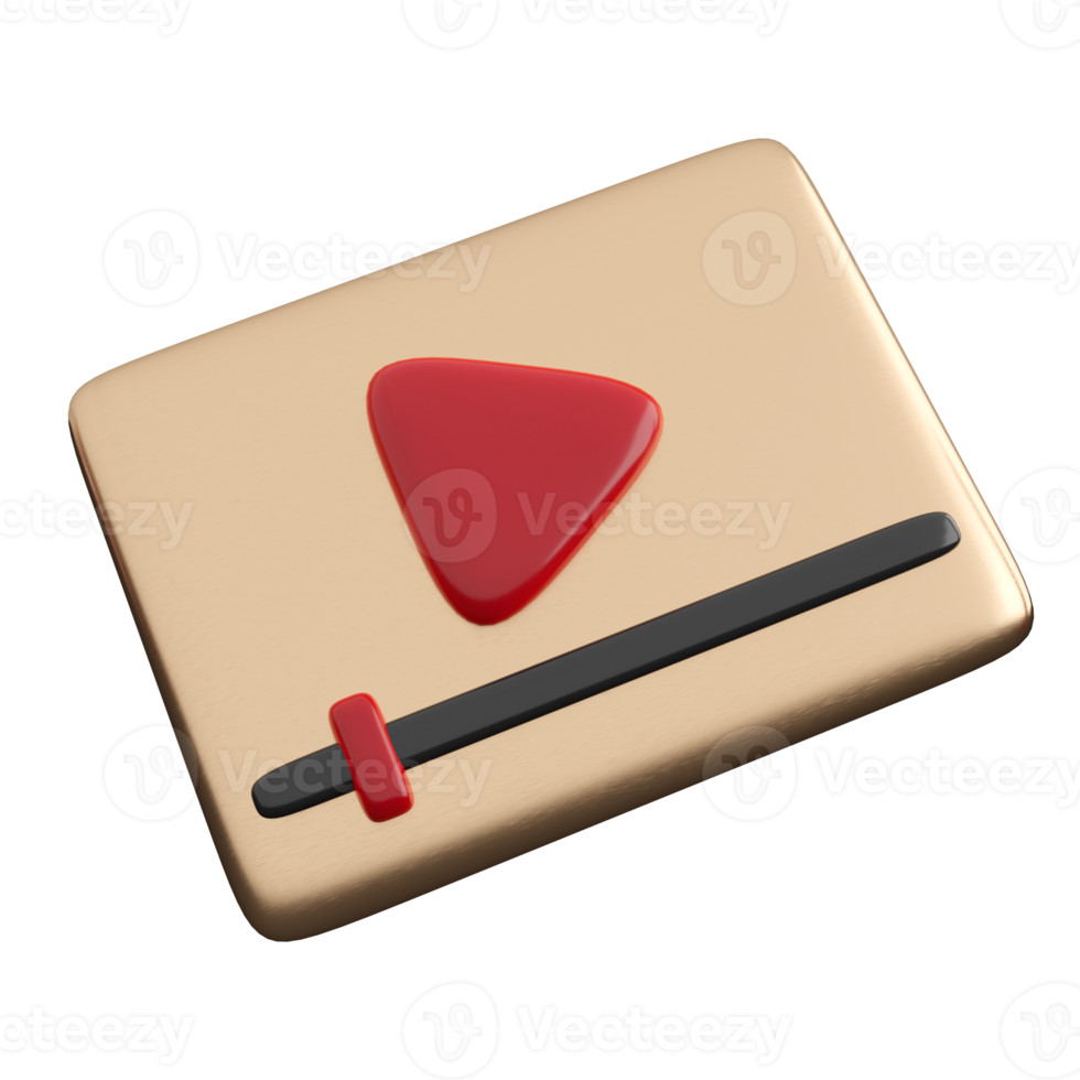 3d play video icon with scroll bar. Playing, streaming video, social ... 3d play video icon with scroll bar. Playing, streaming video, social ...