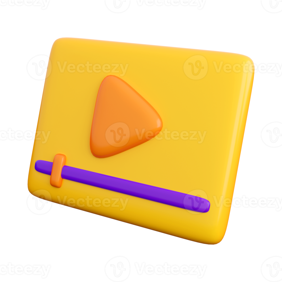 3d play video icon with scroll bar. Playing, streaming video, social ... 3d play video icon with scroll bar. Playing, streaming video, social ...