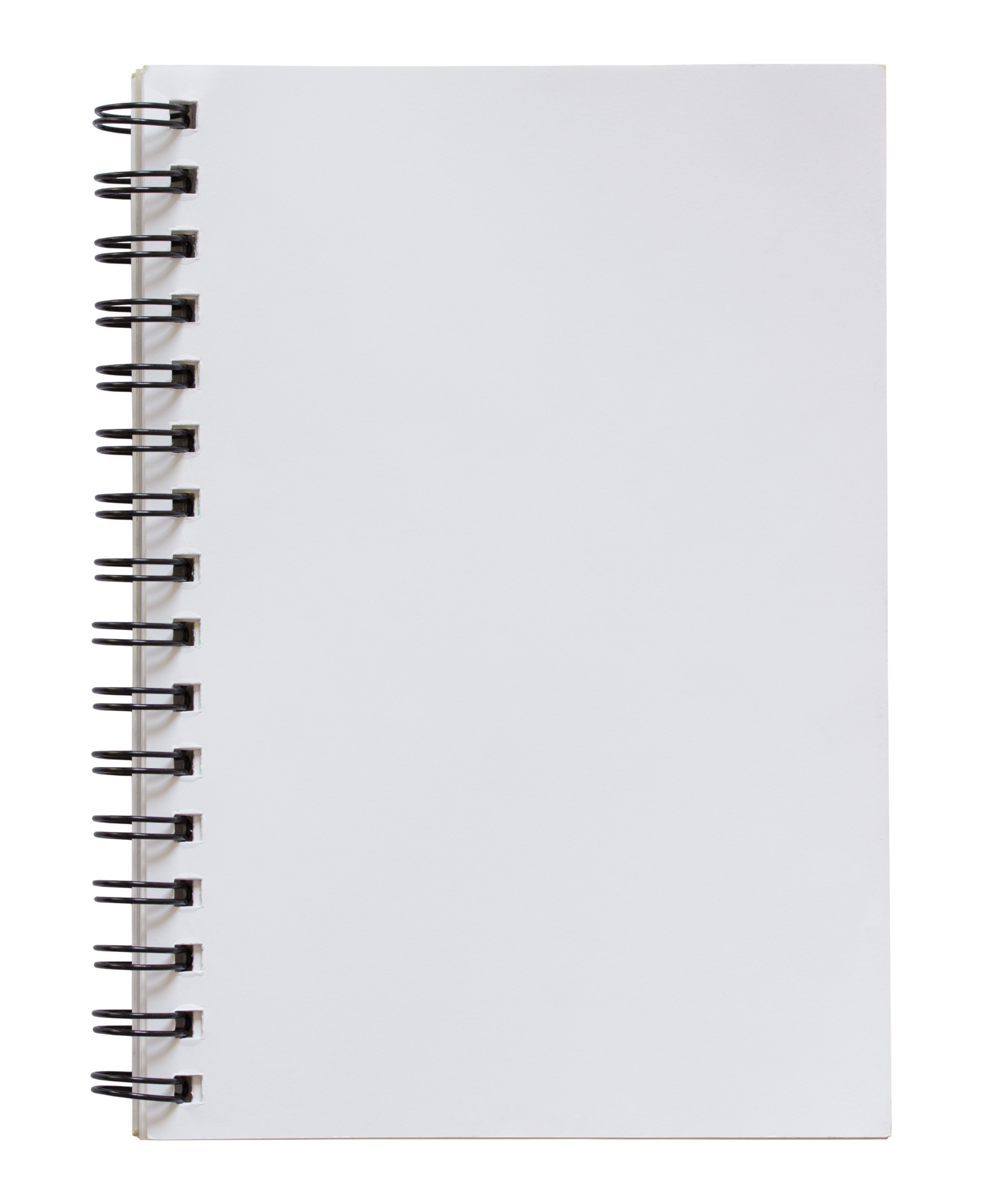 blank white spiral notebook isolated with clipping path for mockup 12627975 PNG