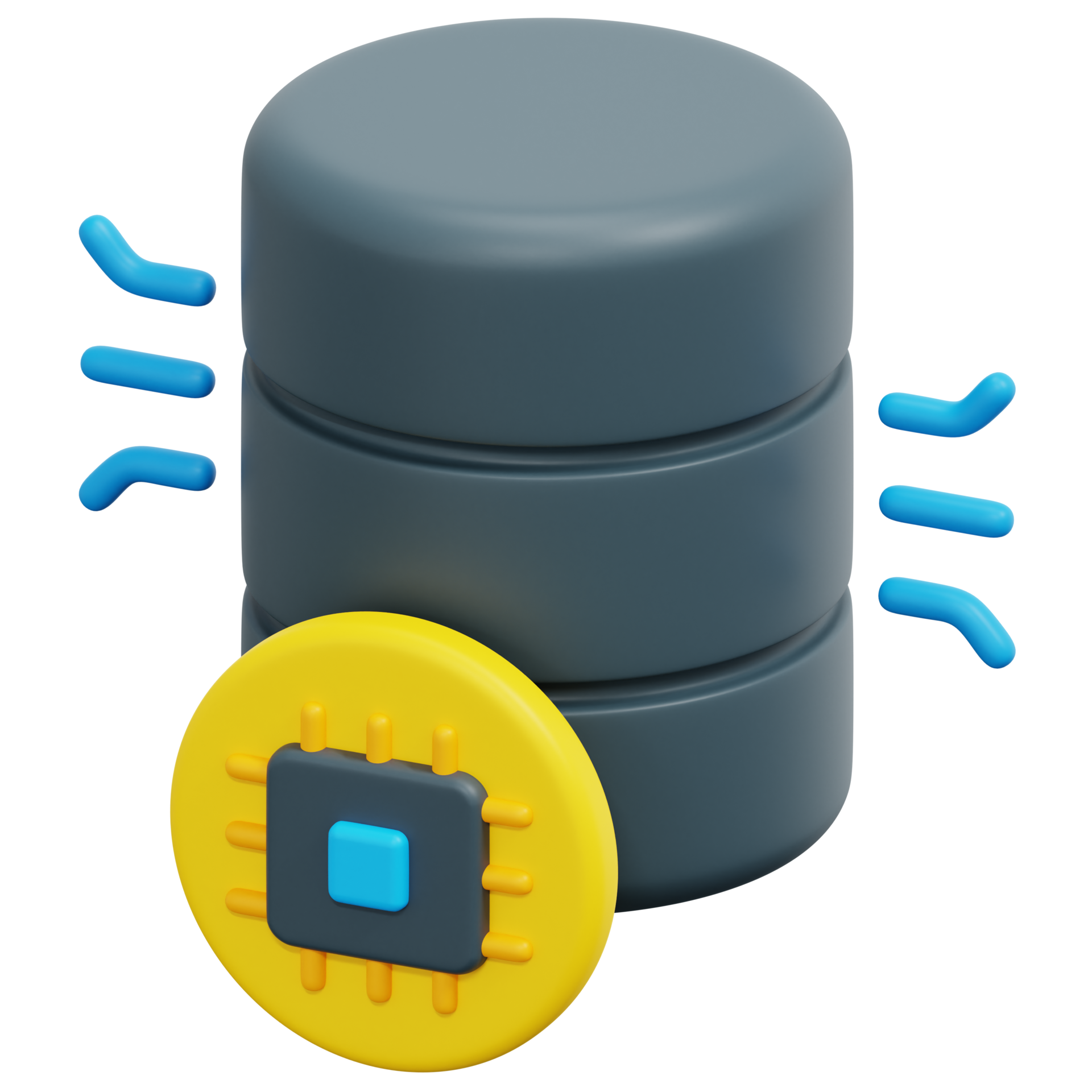 Data 3d Render Icon Illustration 12628430 Png