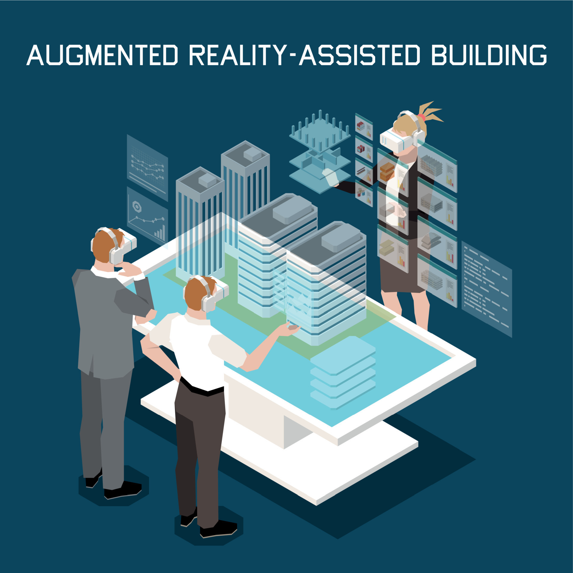 Augmented Reality Assisted Building 12632214 Vector Art at Vecteezy