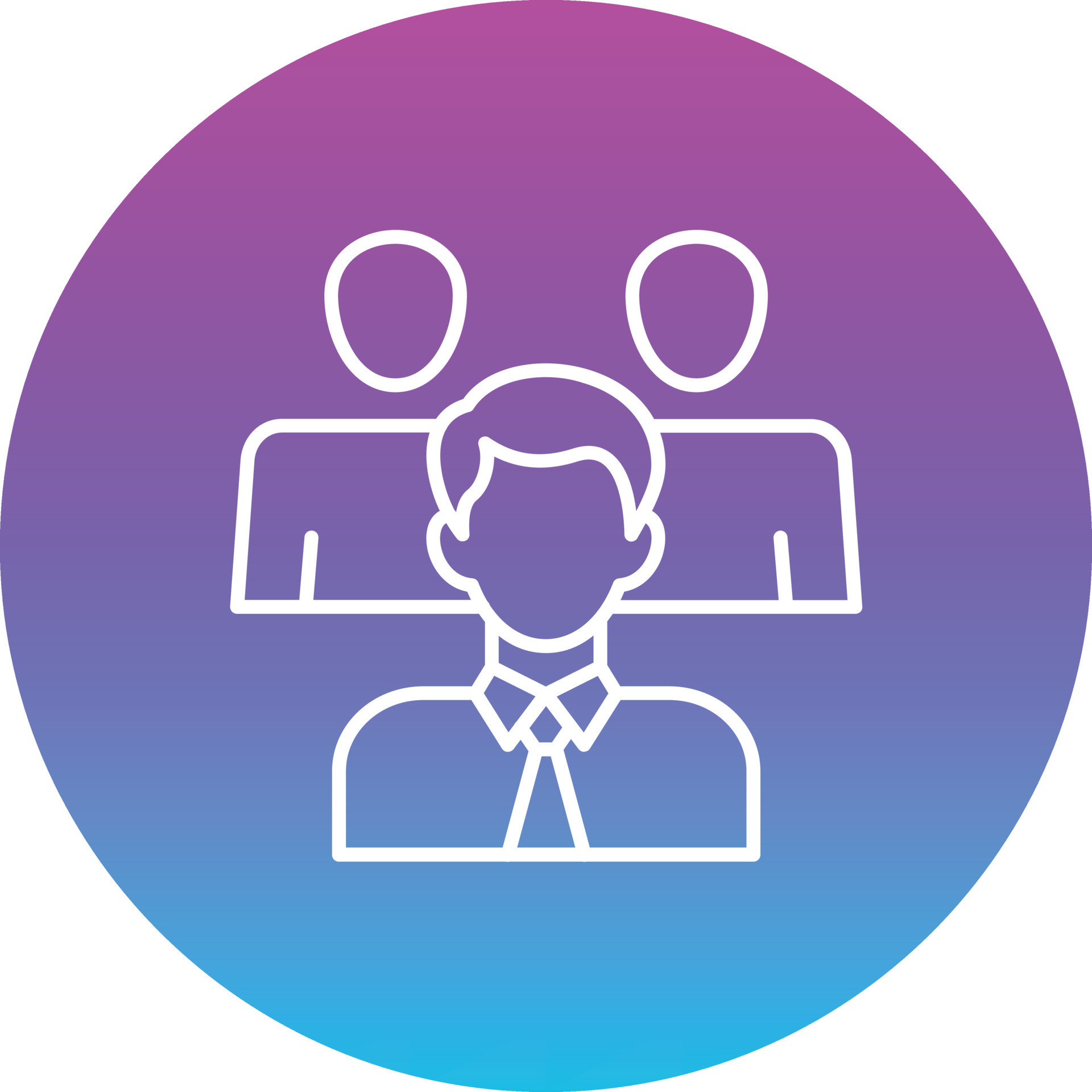 Leader Gradient Circle Line Inverted Icon 12632839 Vector Art At Vecteezy