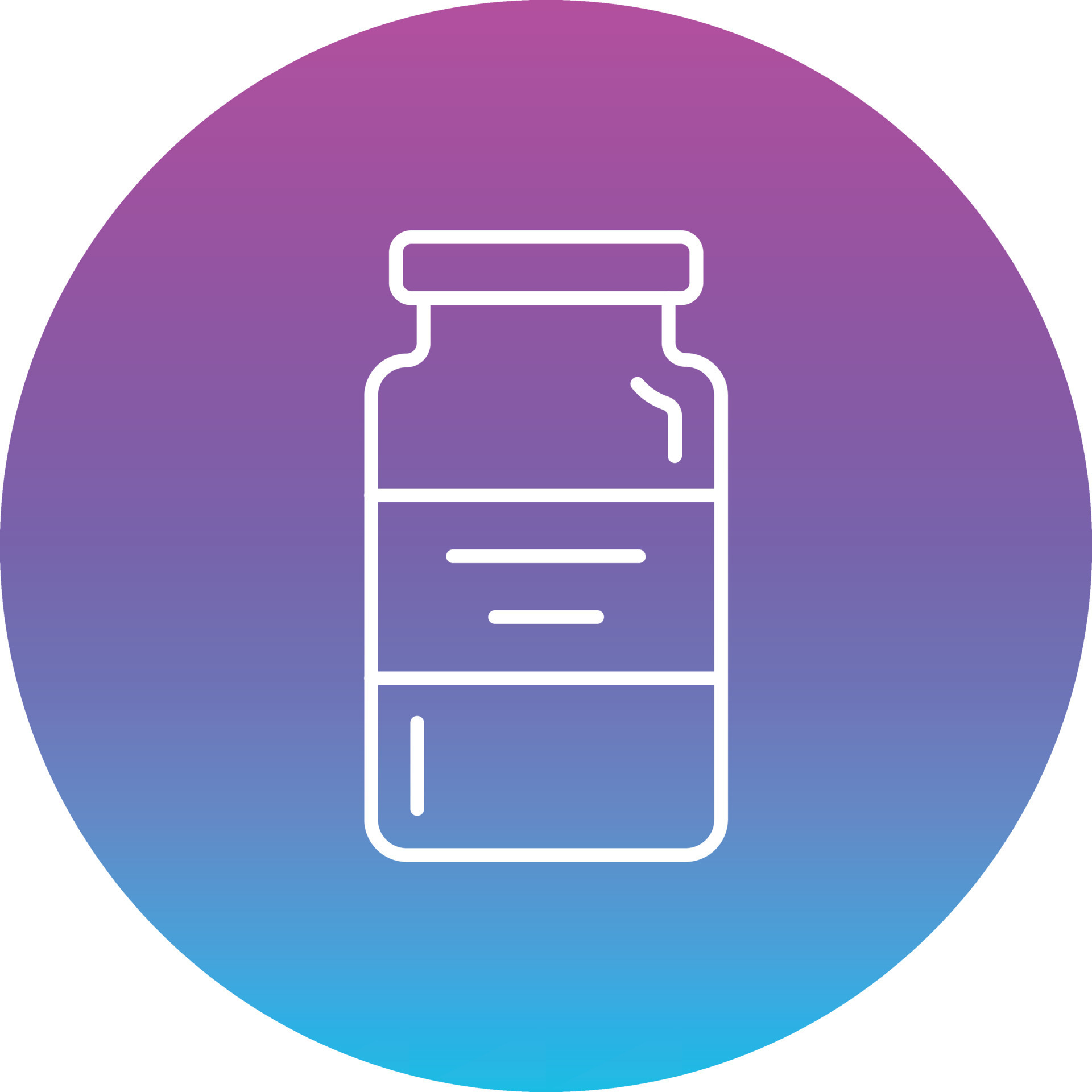 Jar Gradient Circle Line Inverted Icon 12633672 Vector Art At Vecteezy