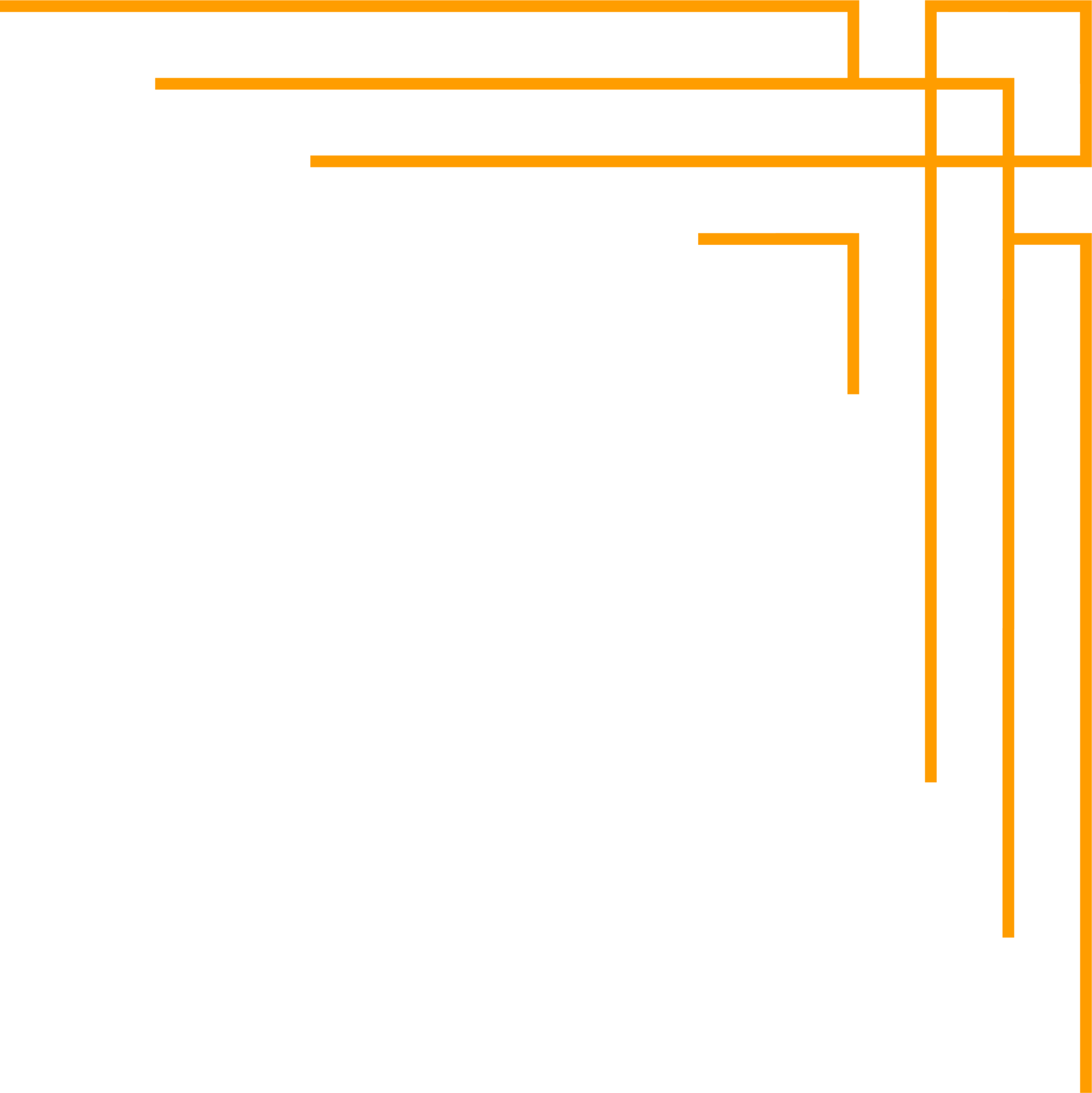 Corner Frame Art Deco Outline Stroke In Golden Color For Classy And