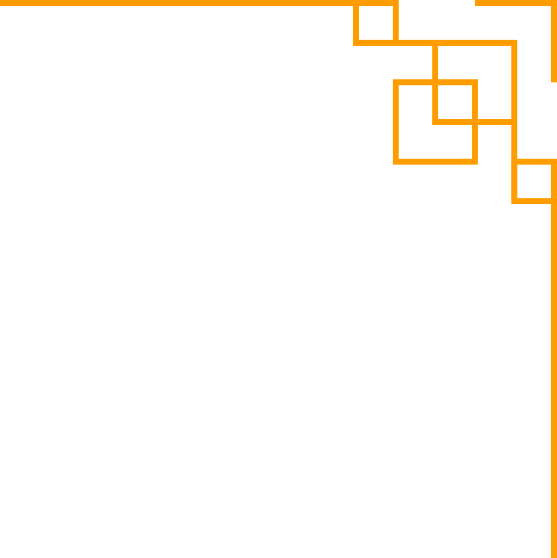 Corner Frame Art Deco Outline Stroke In Golden Color For Classy And