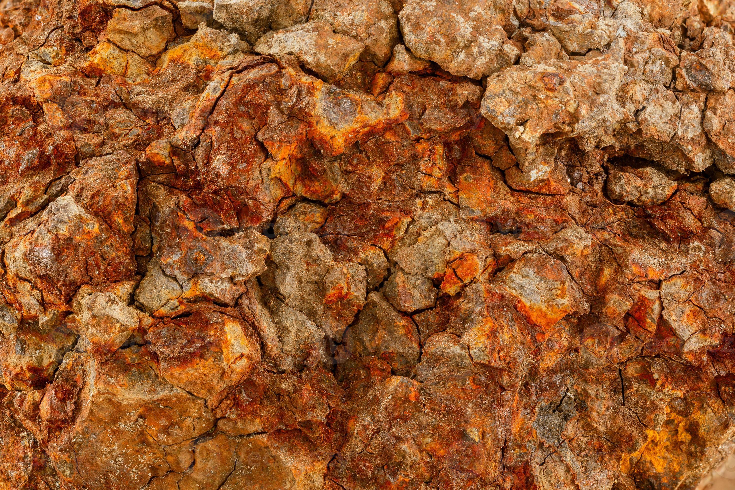 hierro, piedra, mineral, metalúrgico, macro, textura, y, plano de fondo 12635917 Foto de stock ...