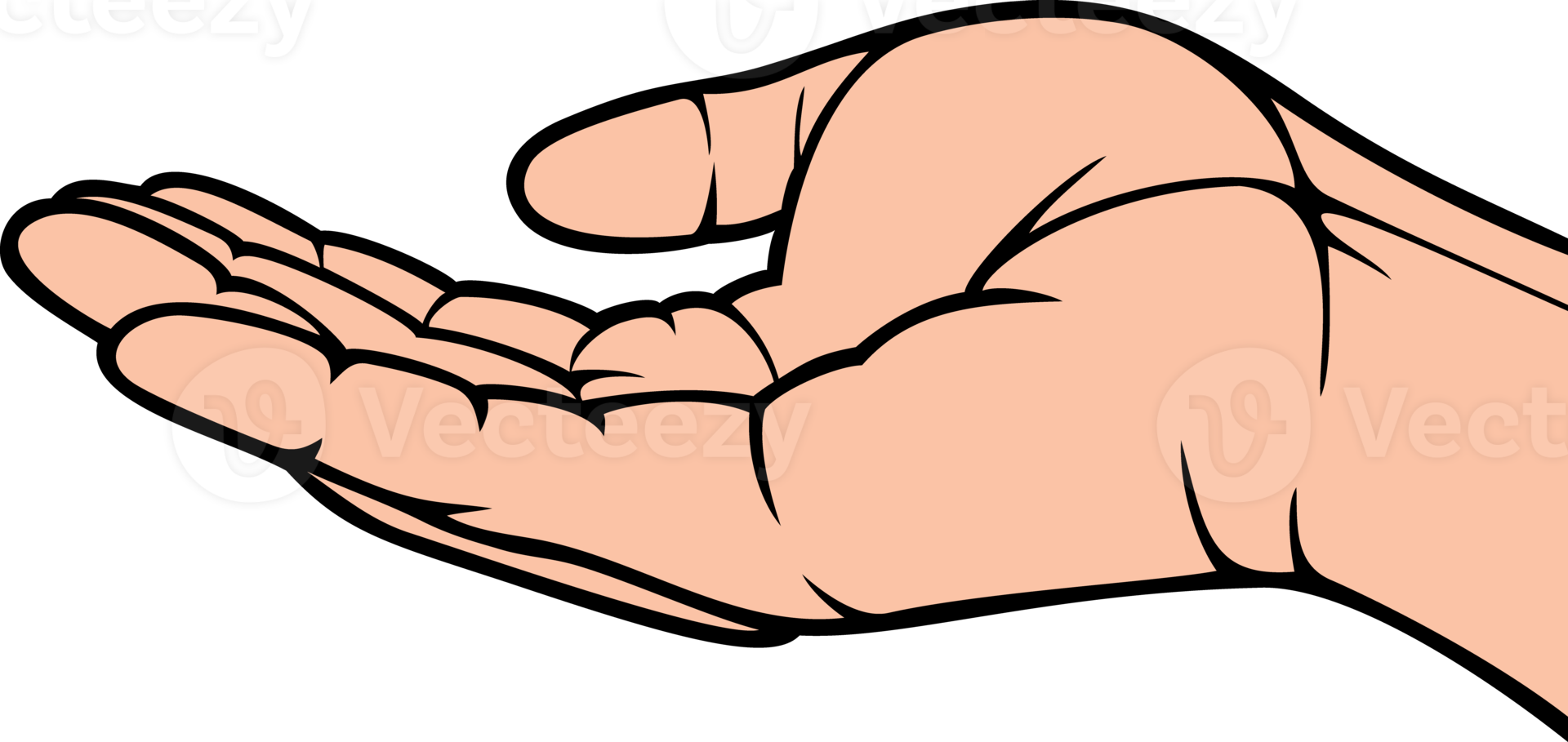 Open Hand Clip Art Open Hand Outline Stock Illustrations – 19,759