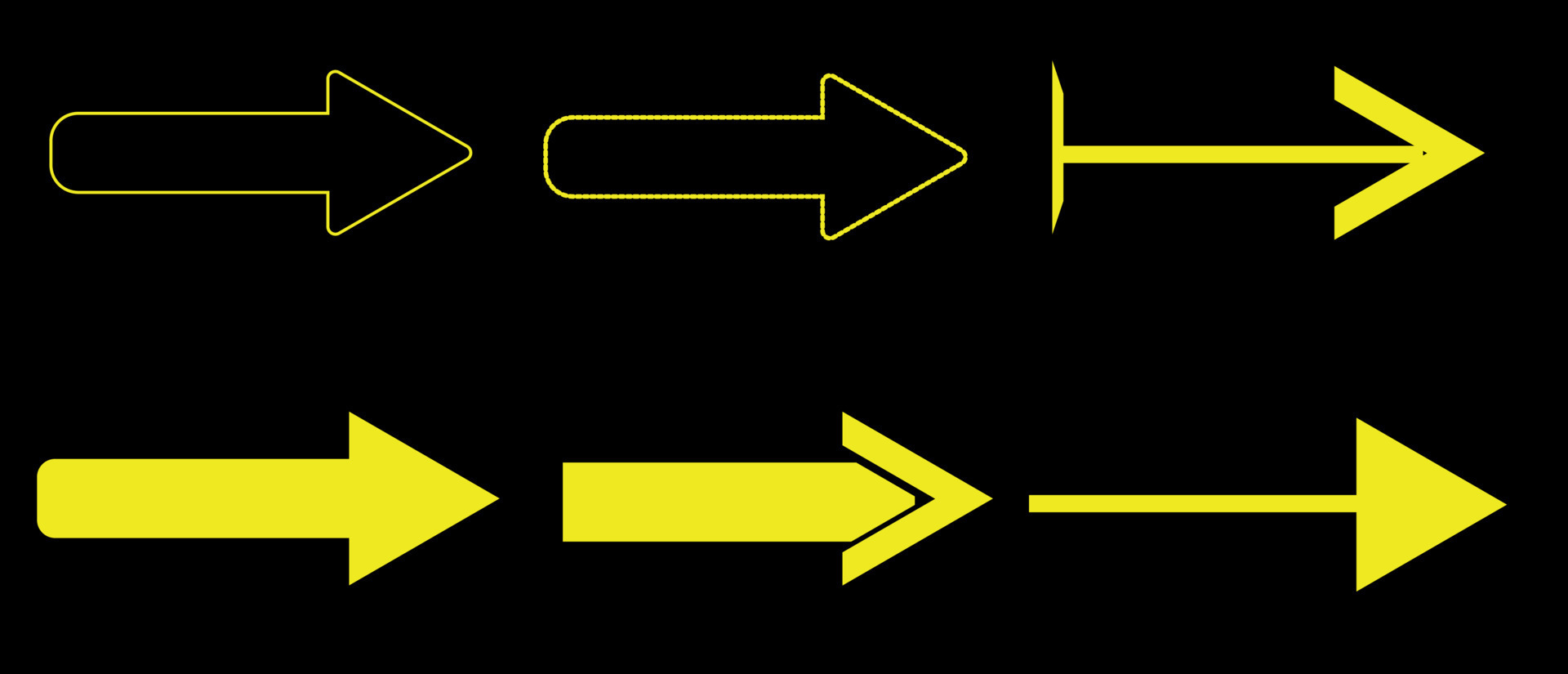 Set Arrow Icon Collection Different Arrows Sign Black Vector Arrows