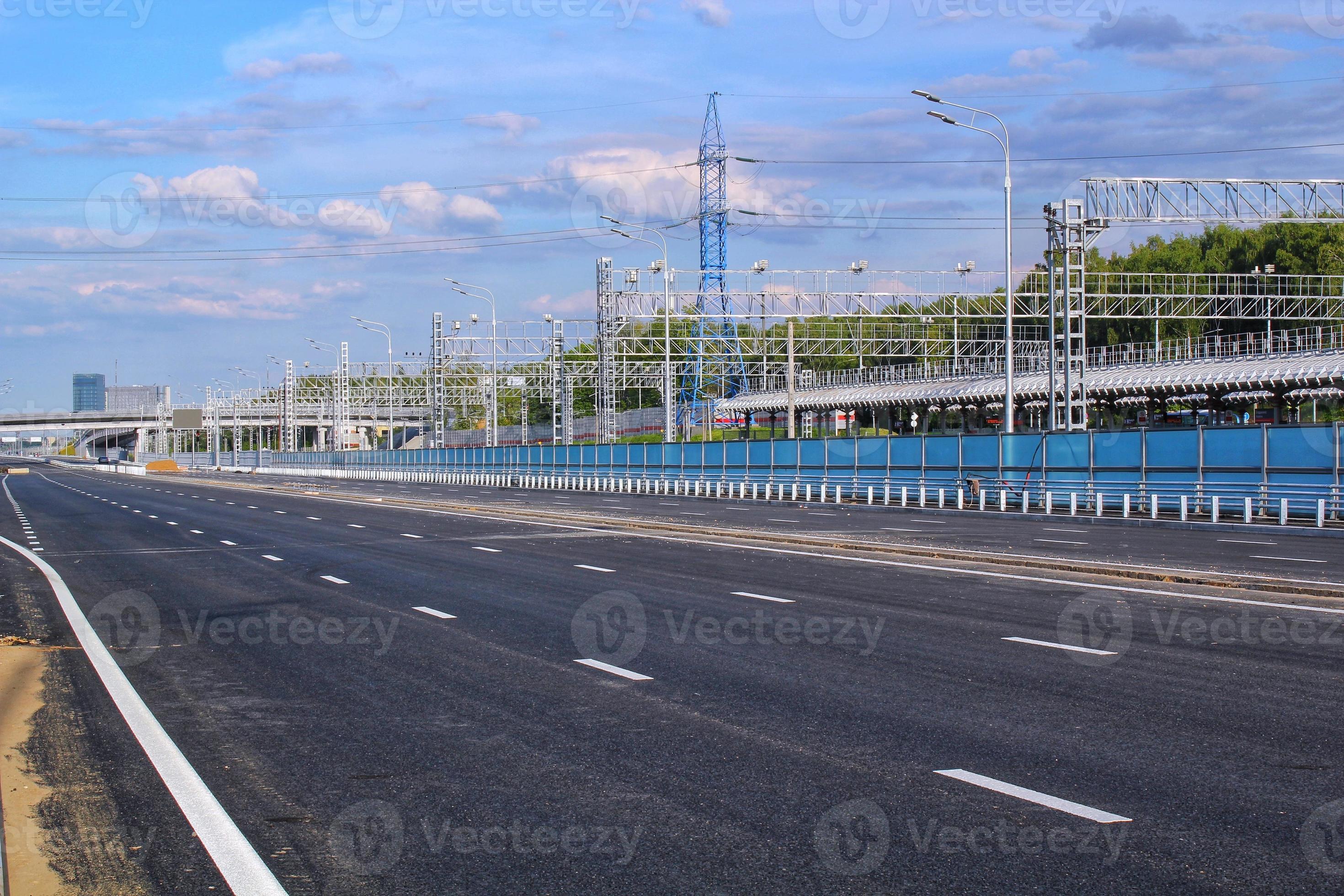 New traffic intersection road construction site. Development of ... New traffic intersection road construction site. Development of ...