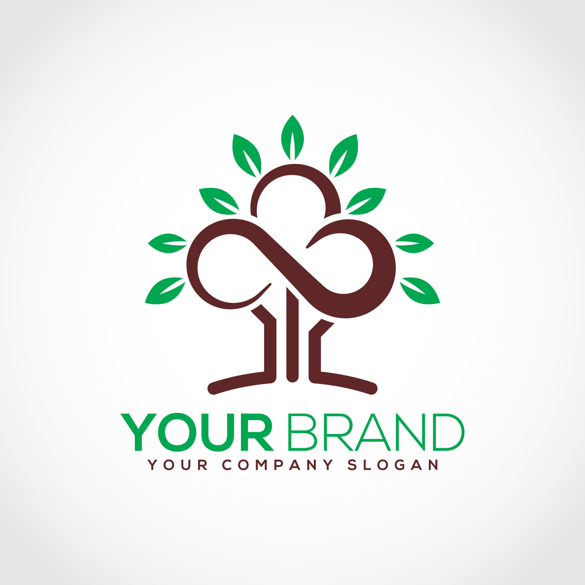 Infinity Tree Logo. Nature Logo Icon Template Design. Green Tree With ...
