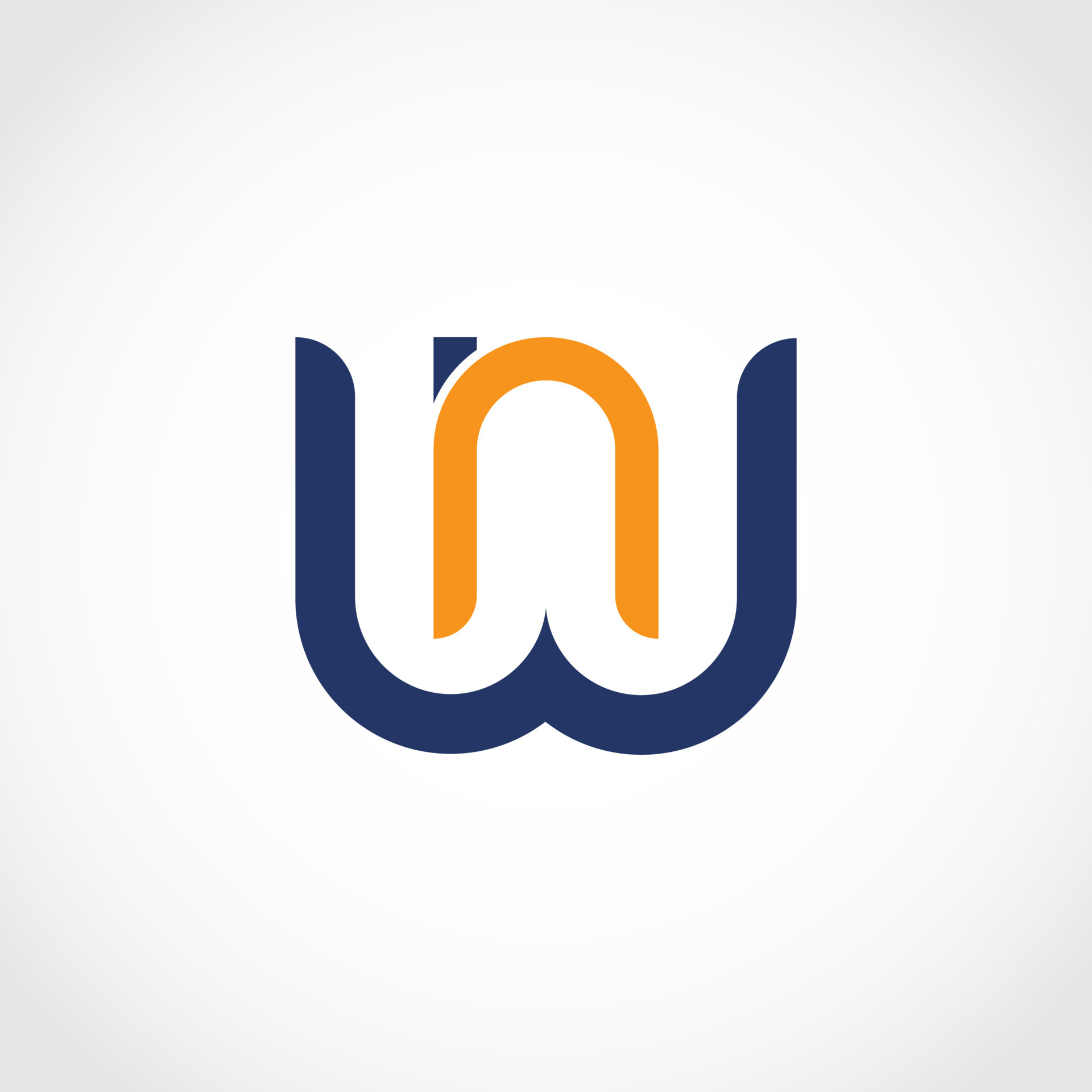 Logotipo De La Letra Wn Diseño De Letra Wn Con Gráfico Vectorial