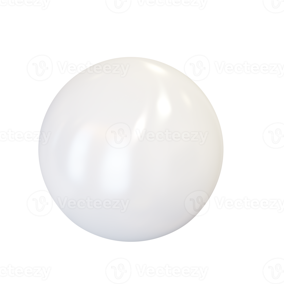 White plastic ball. 12658426 PNG