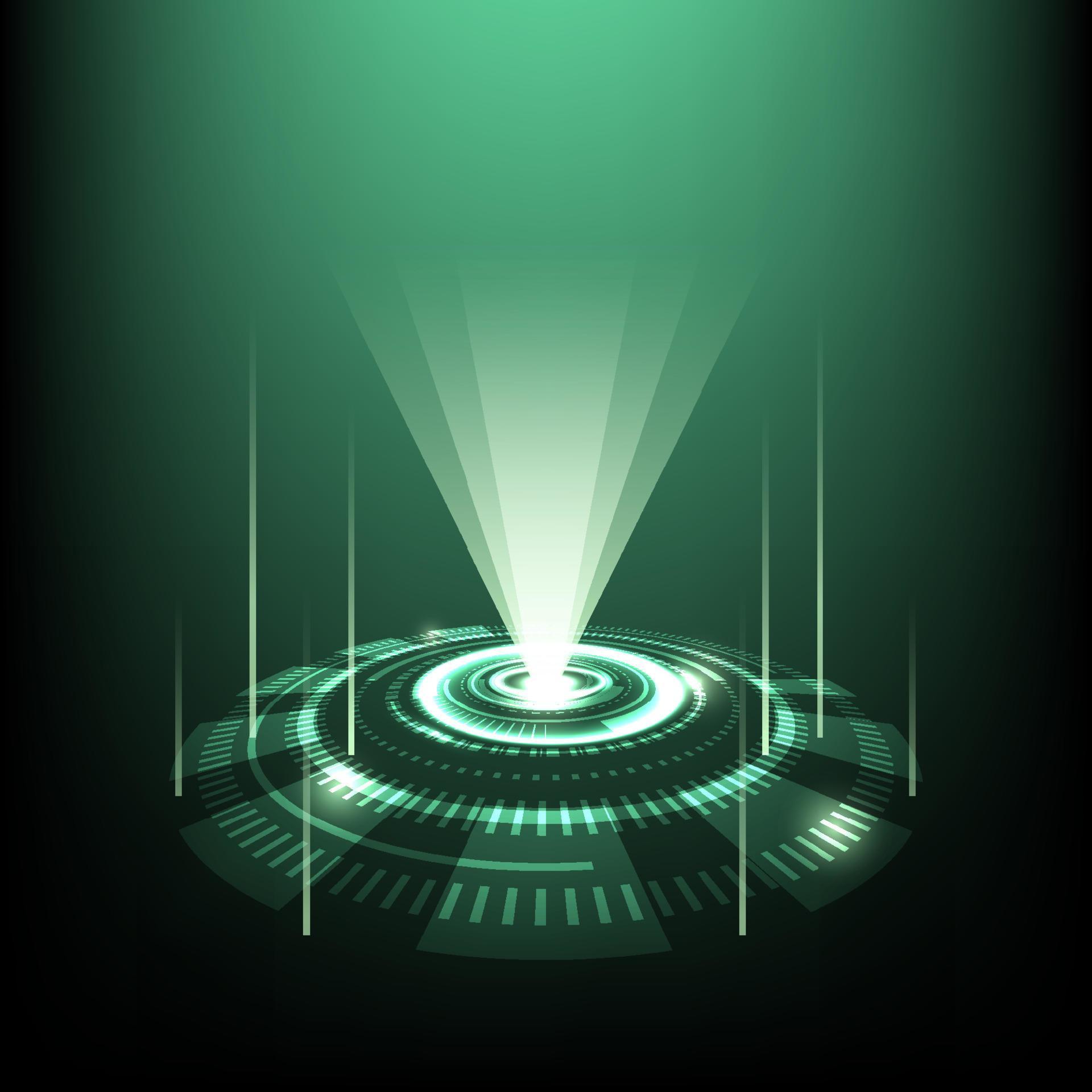 Abstract technology circle design and laser beam background. Vector illustration. 12658848 ...