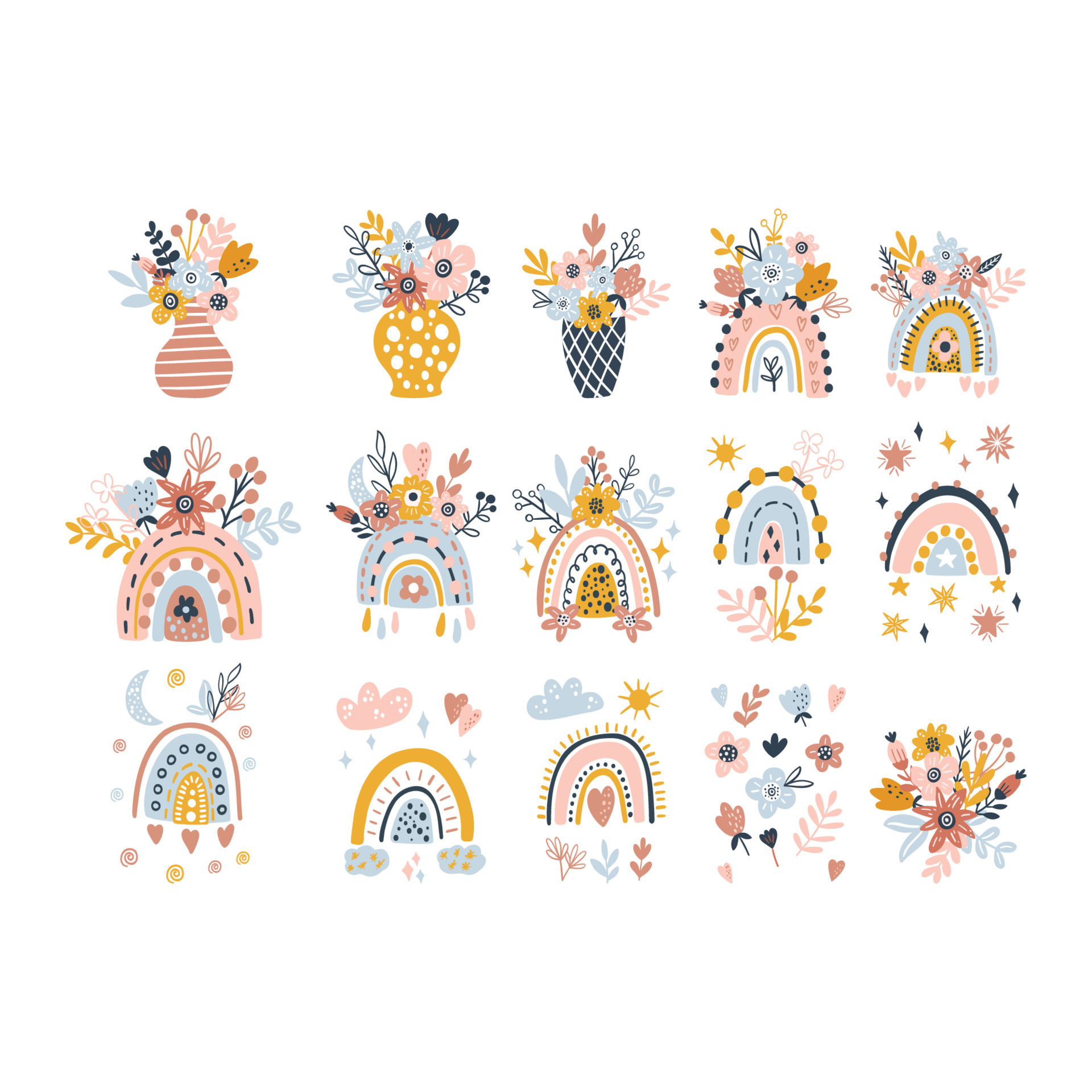 Boho Rainbow Vector 12658874 Vector Art at Vecteezy