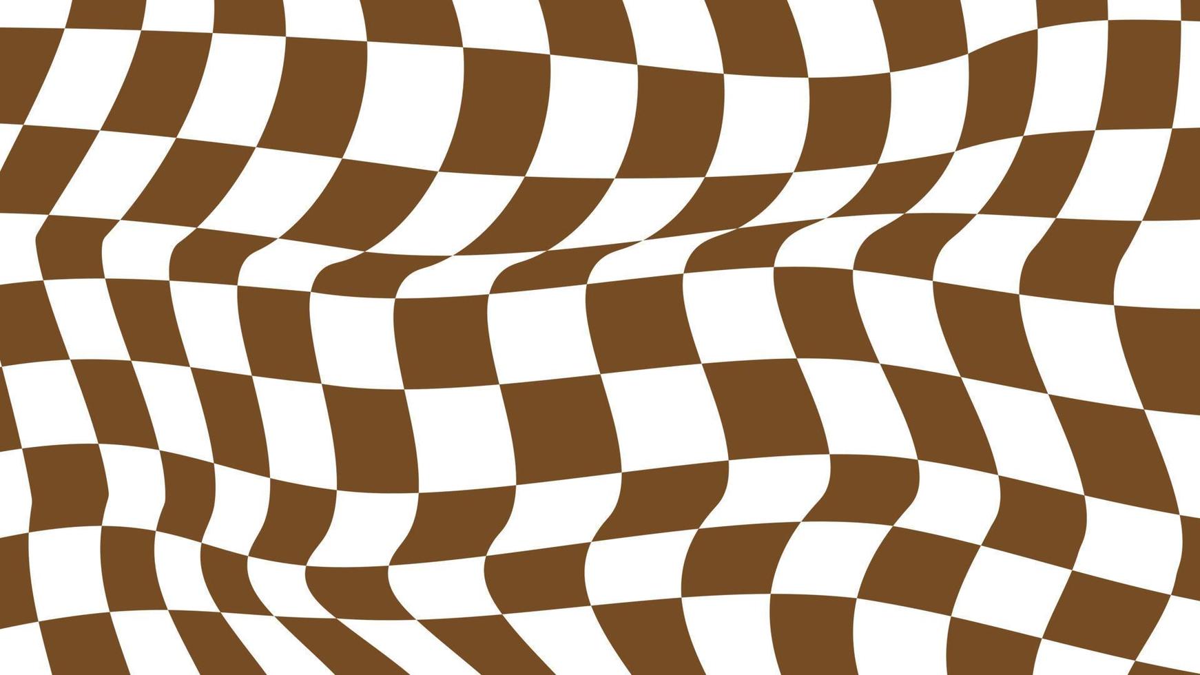 Aesthetic White And Brown Distorted Checkerboard Checkers Wallpaper Illustration Perfect For