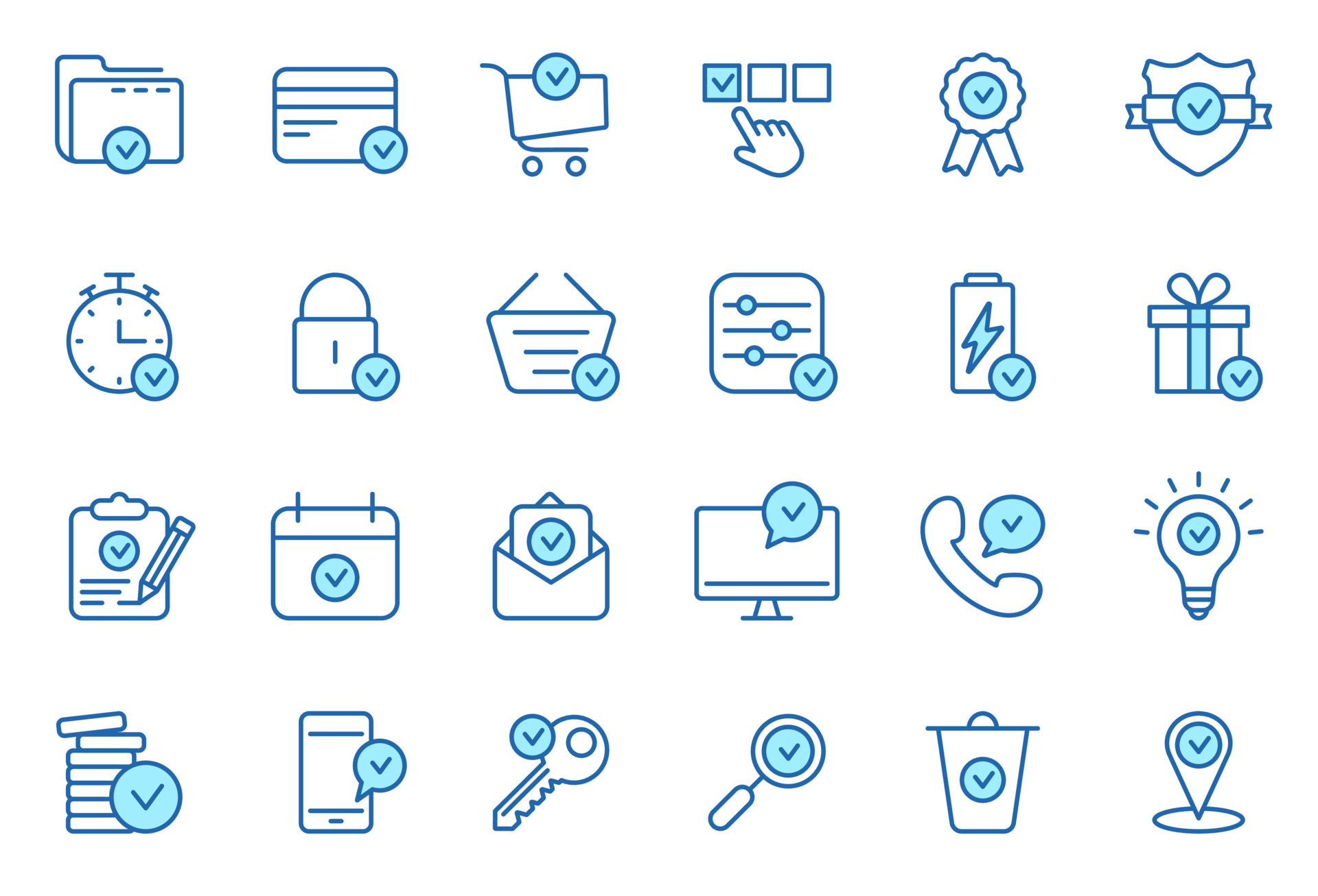 Set of Approve Line Icons. Check Marks, Ticks Linear Pictogram ... Set of Approve Line Icons. Check Marks, Ticks Linear Pictogram ...
