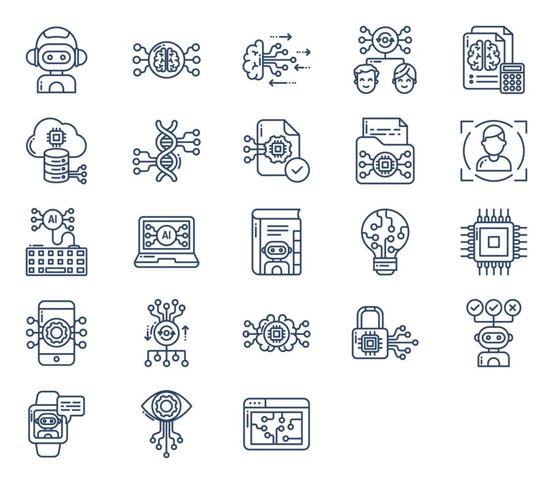 Artificial Intelligence icon set 12664209 Vector Art at Vecteezy Artificial Intelligence icon set 12664209 Vector Art at Vecteezy
