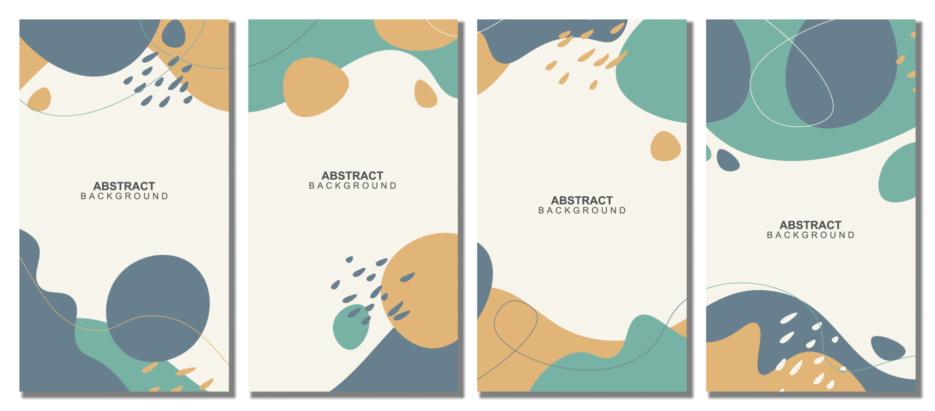 Minimalist abstract hand drawn set background. 12664743 Vector Art at ...