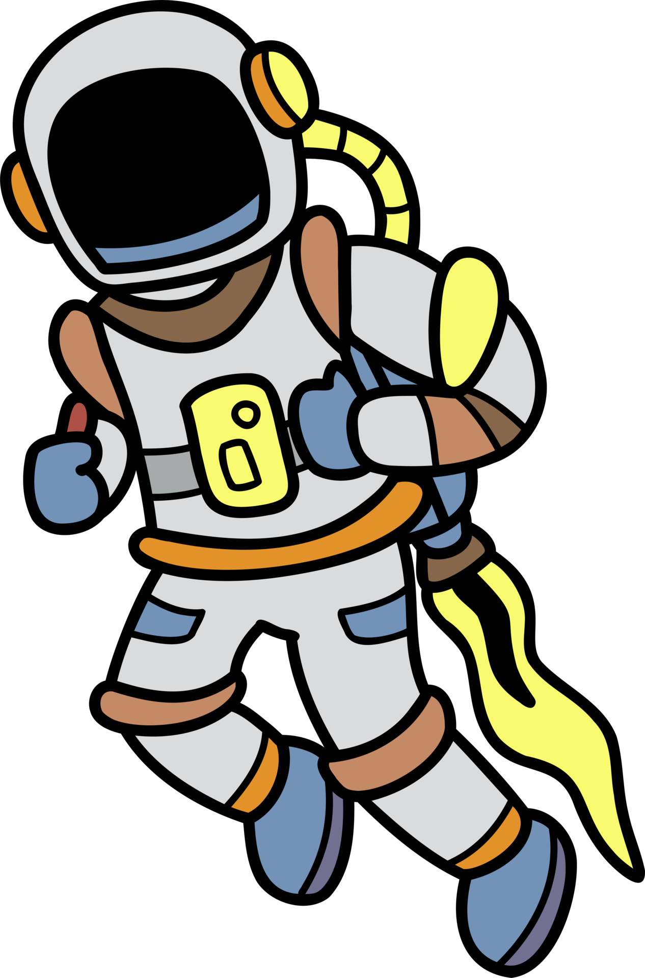 Hand Drawn astronaut floating in space illustration 12664902 PNG Hand Drawn astronaut floating in space illustration 12664902 PNG