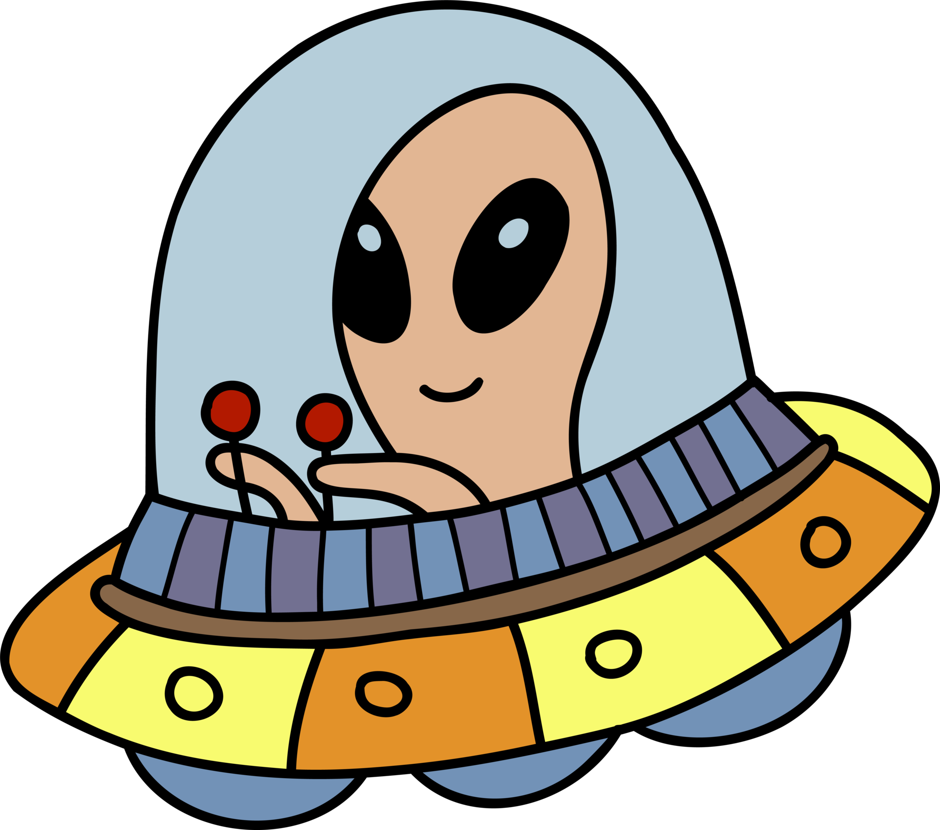 dibujado a mano lindo ovni ilustración 12664905 PNG