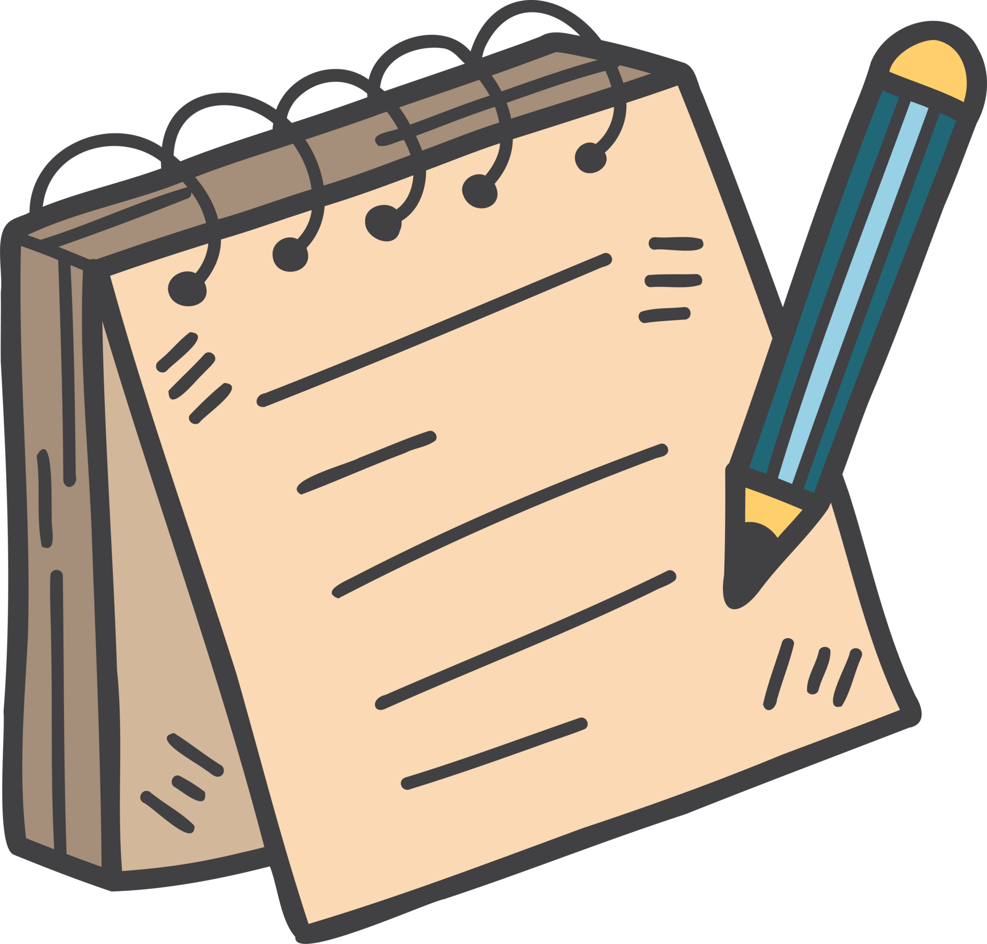Hand Drawn notebook and pencil illustration 12665130 PNG Hand Drawn notebook and pencil illustration 12665130 PNG