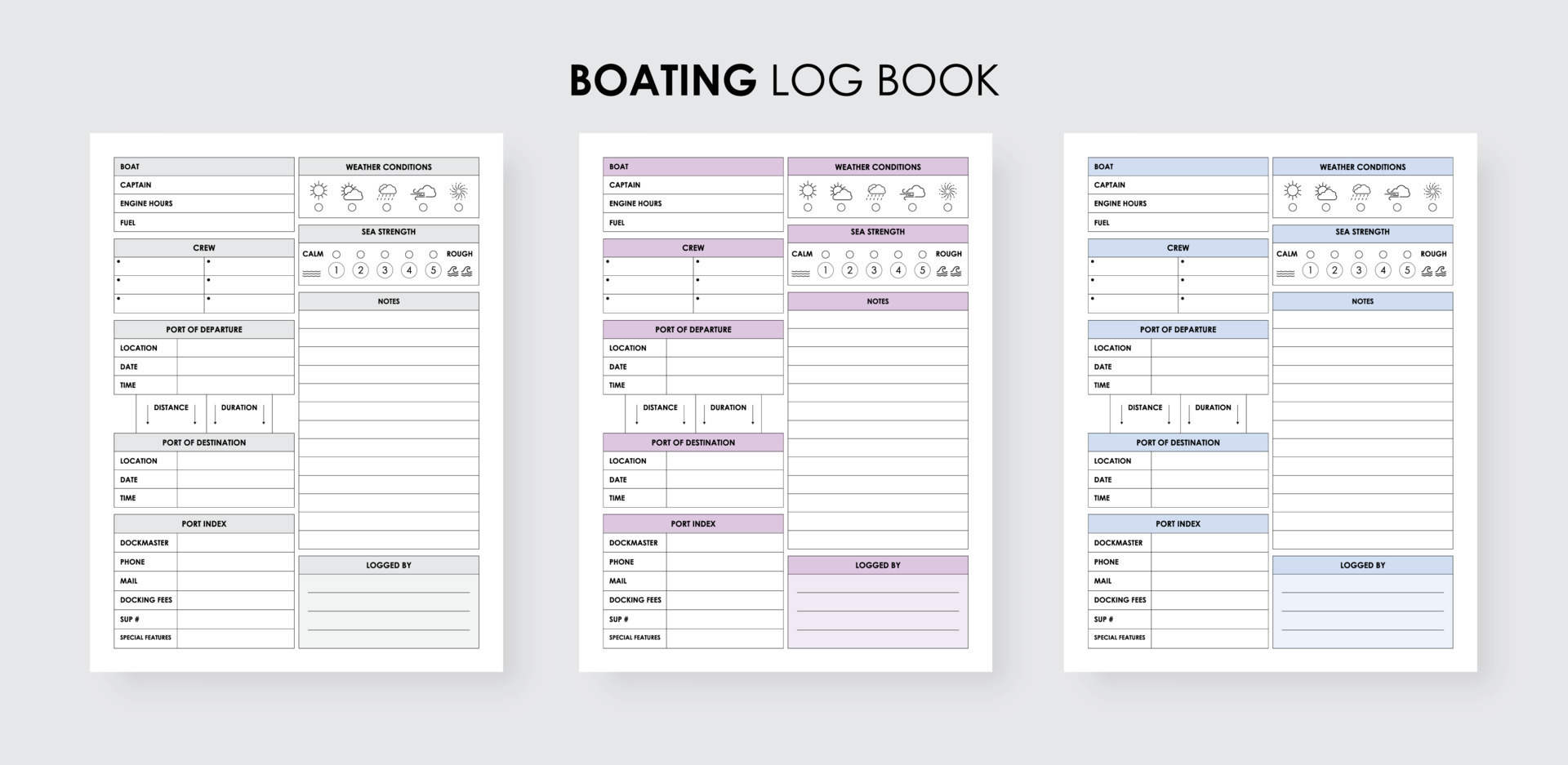 Captains Log Book, Boat log book daily journal entry for trips 12666154 ... Captains Log Book, Boat log book daily journal entry for trips 12666154 ...