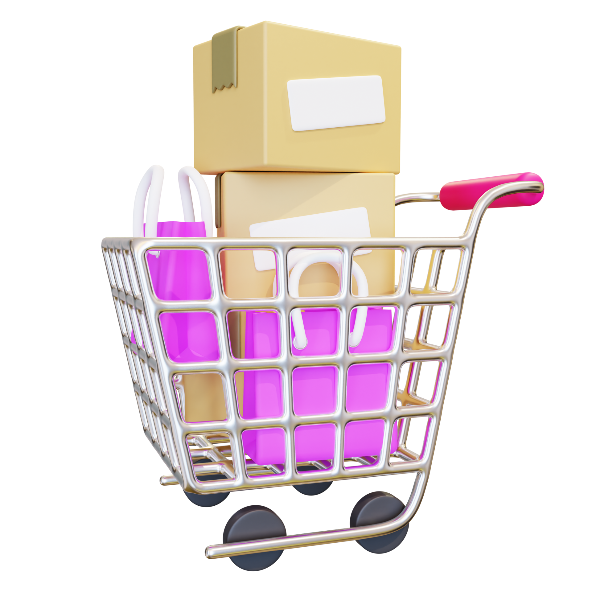 ilustración de carrito de compras 3d 12667174 PNG ilustración de carrito de compras 3d 12667174 PNG