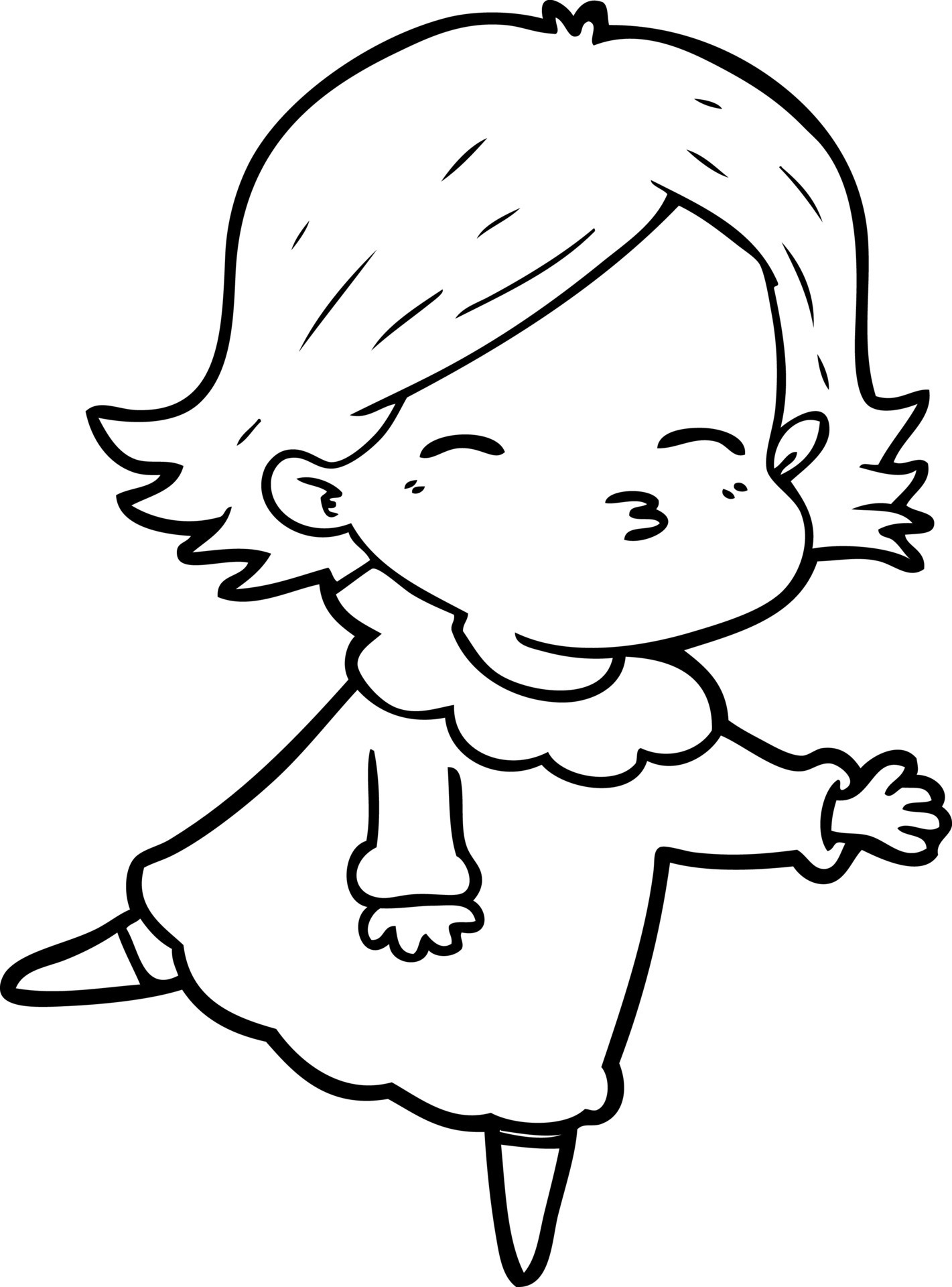 Cartoon Woman Character 12667837 Vector Art At Vecteezy
