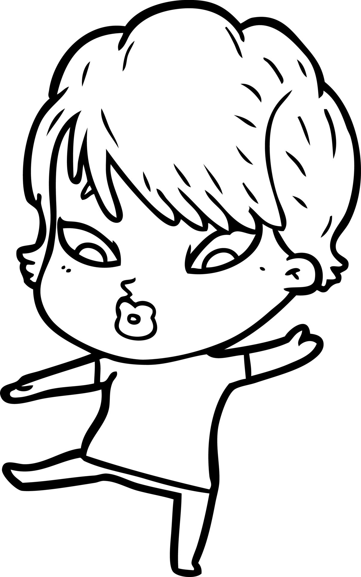 Cartoon Woman Character 12667924 Vector Art At Vecteezy