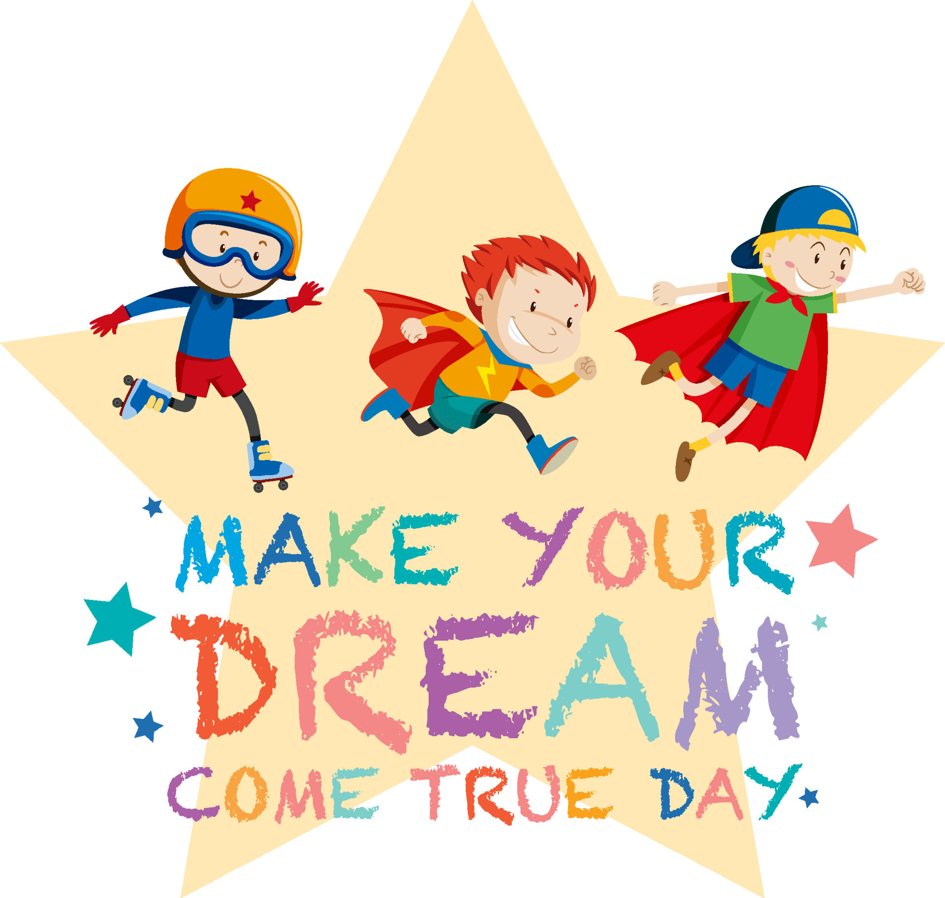 Make Your Dream Come True Day Logo Concept 12668461 Vector Art At Vecteezy