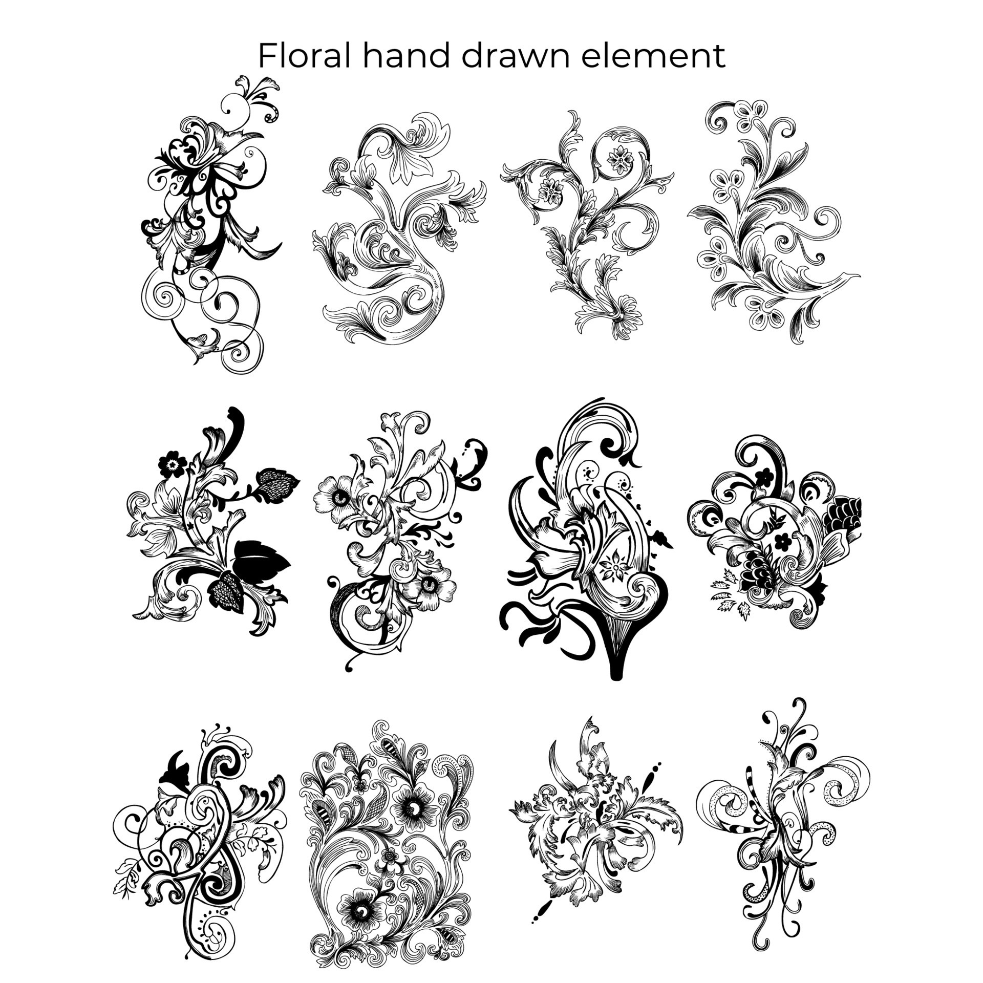 Floral ornament template. Text divider vector. Fit tor frame, border ... Floral ornament template. Text divider vector. Fit tor frame, border ...