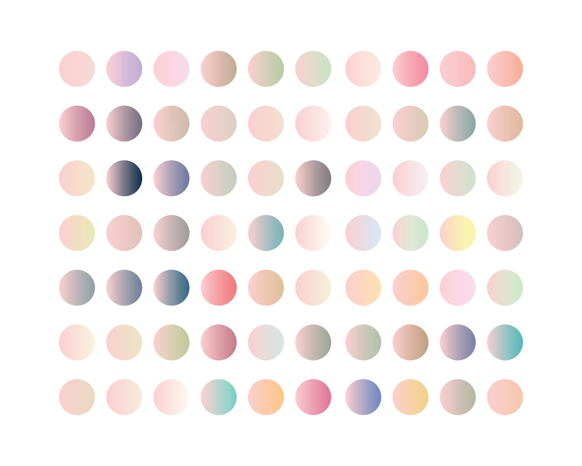 Pastel gradient color set for apps, ui, ux, web design,banner, etc ...