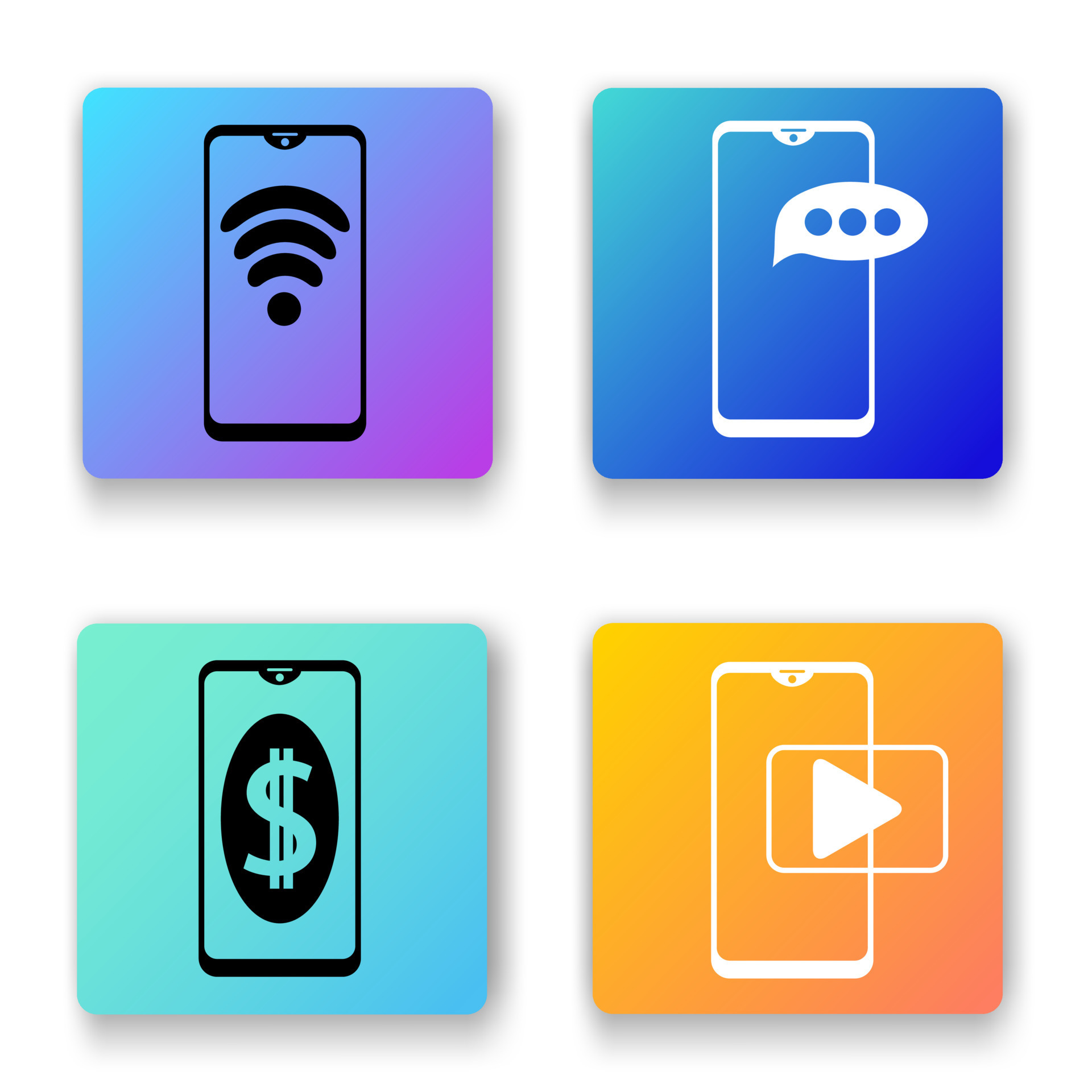 Smartphone icons 2 12669987 Vector Art at Vecteezy