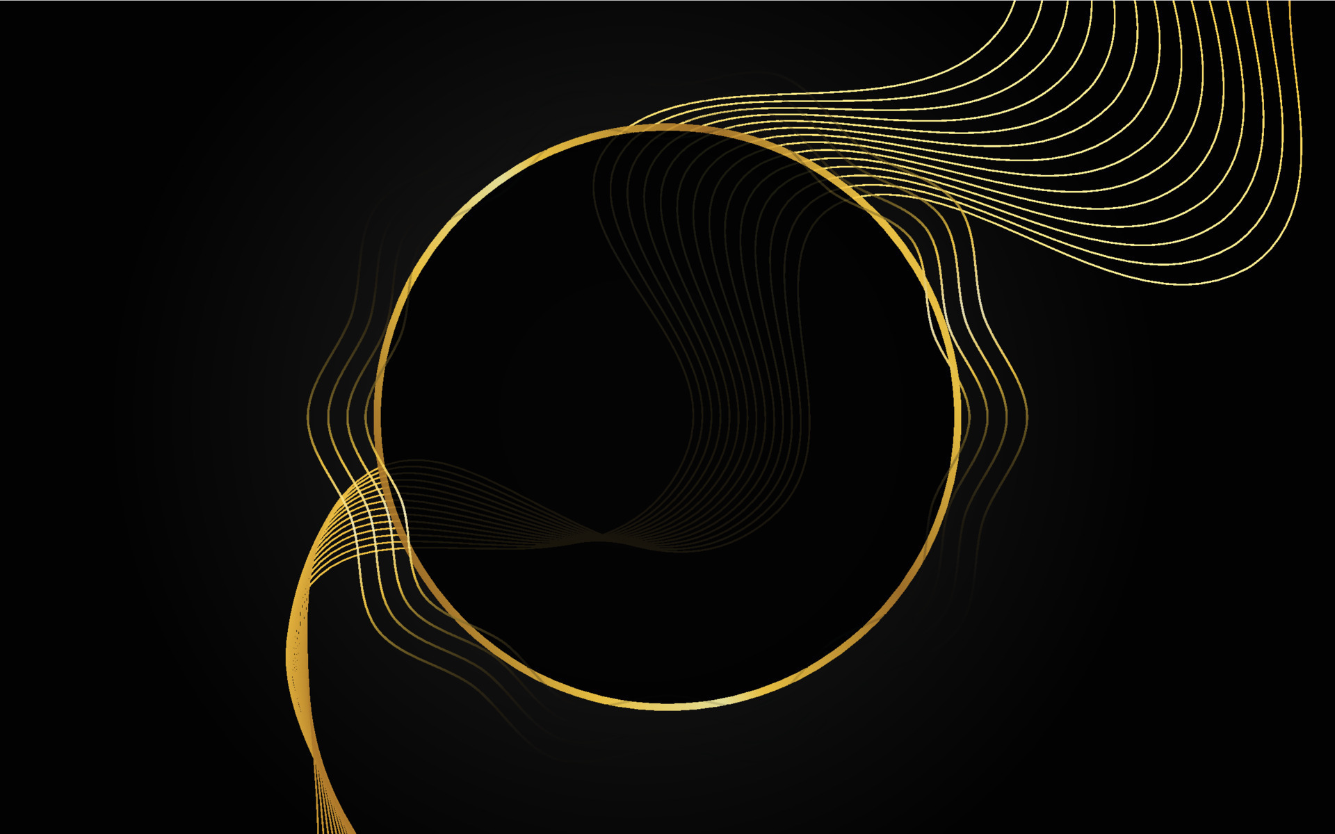 línea de patrón de triángulo dorado sobre fondo negro. patrón ...