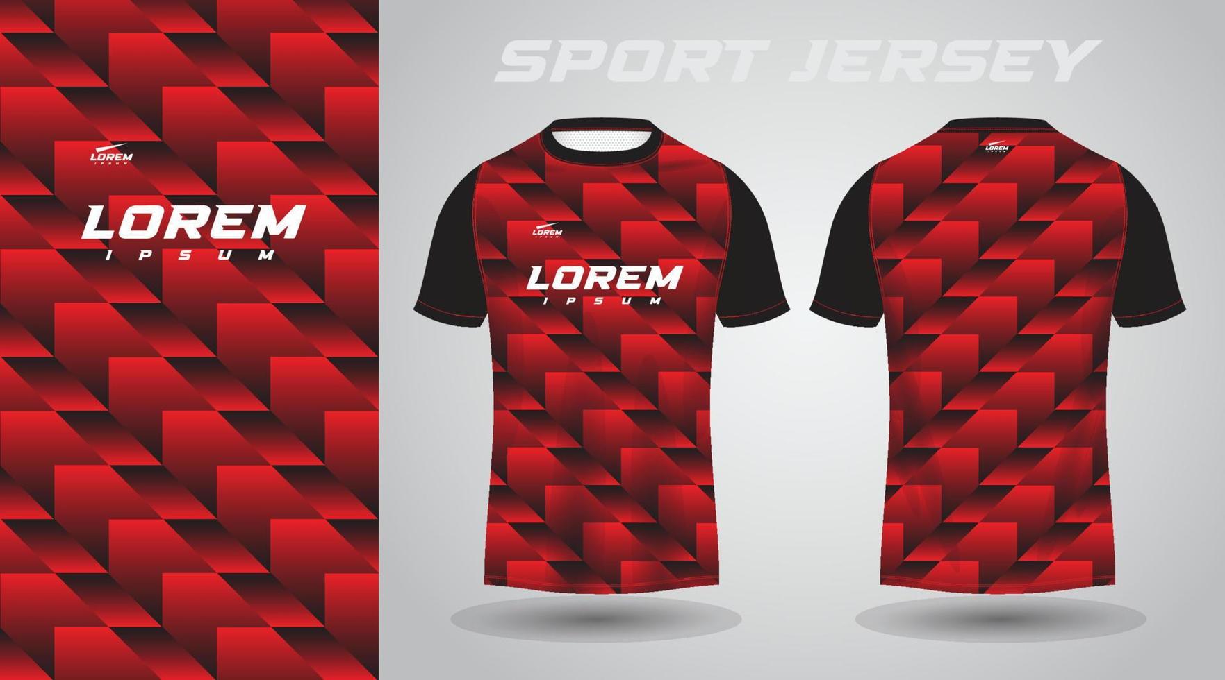 Red Black Shirt Sport Jersey Design 12673443 Vector Art At Vecteezy