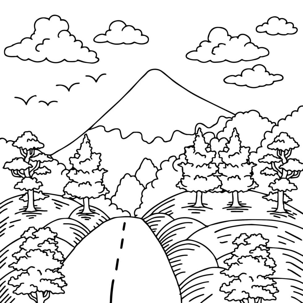 Dibujo De Paisaje Para Colorear Ultra Coloring Pages