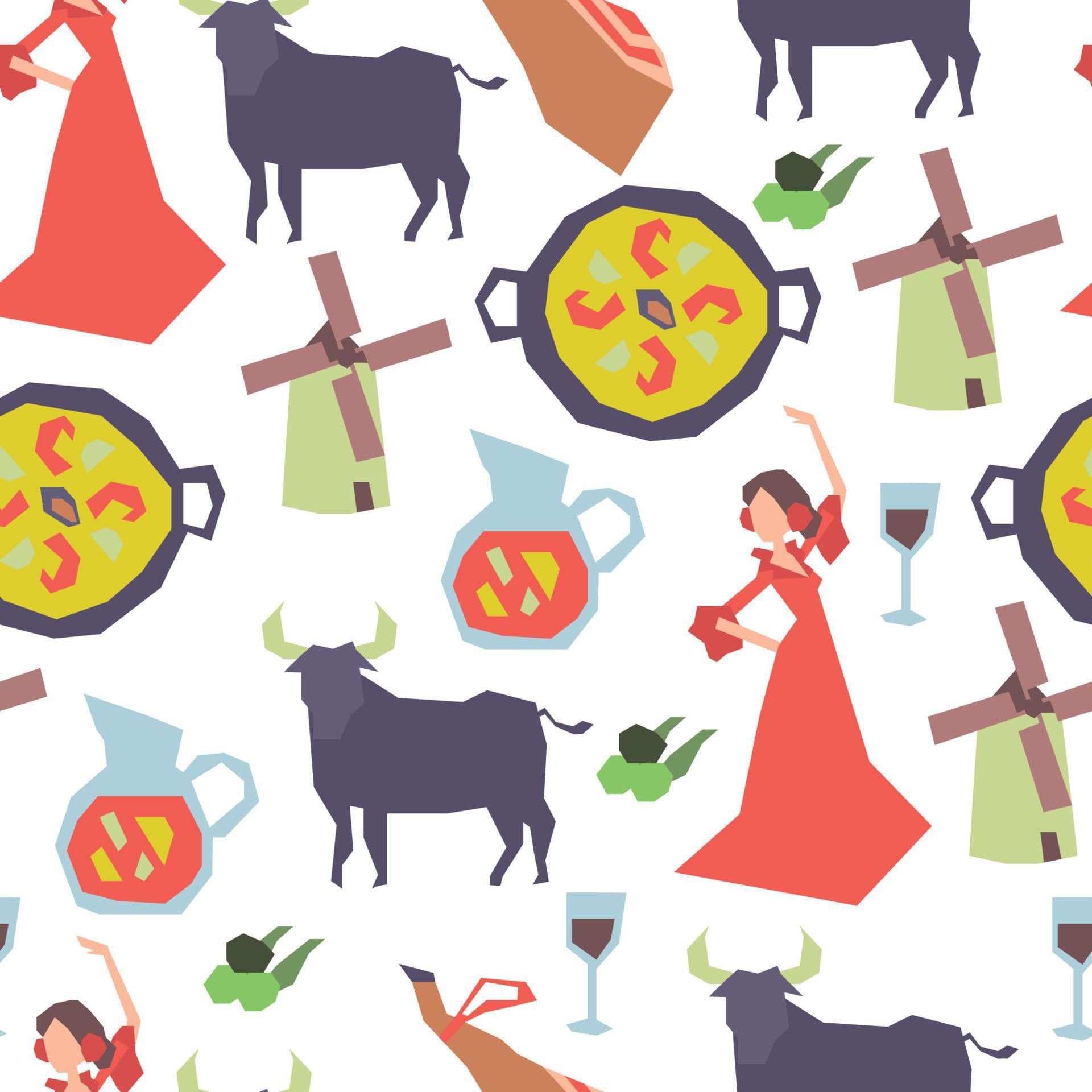 Spanish Seamless Pattern 12675607 Vector Art at Vecteezy