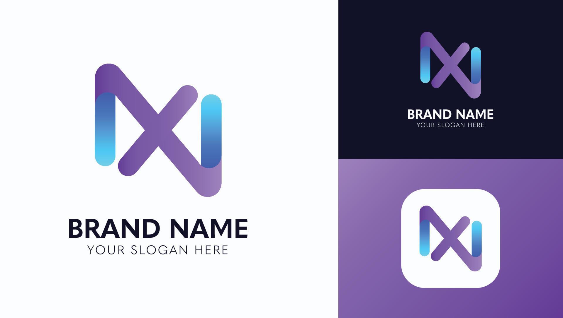 Letter NX Logo Design, Brand Identity logos vector, modern logo, Logo Designs Vector ...