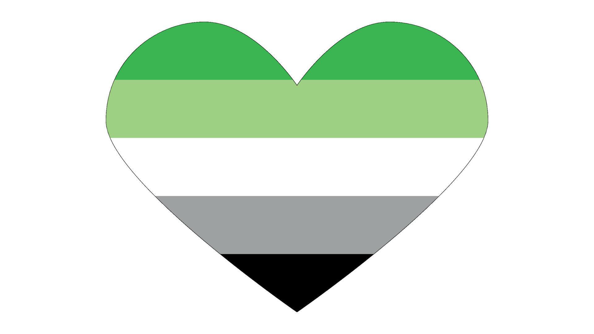 Aromantic Pride Flag Illustration Lgbt Community Bright Concept Background Template For