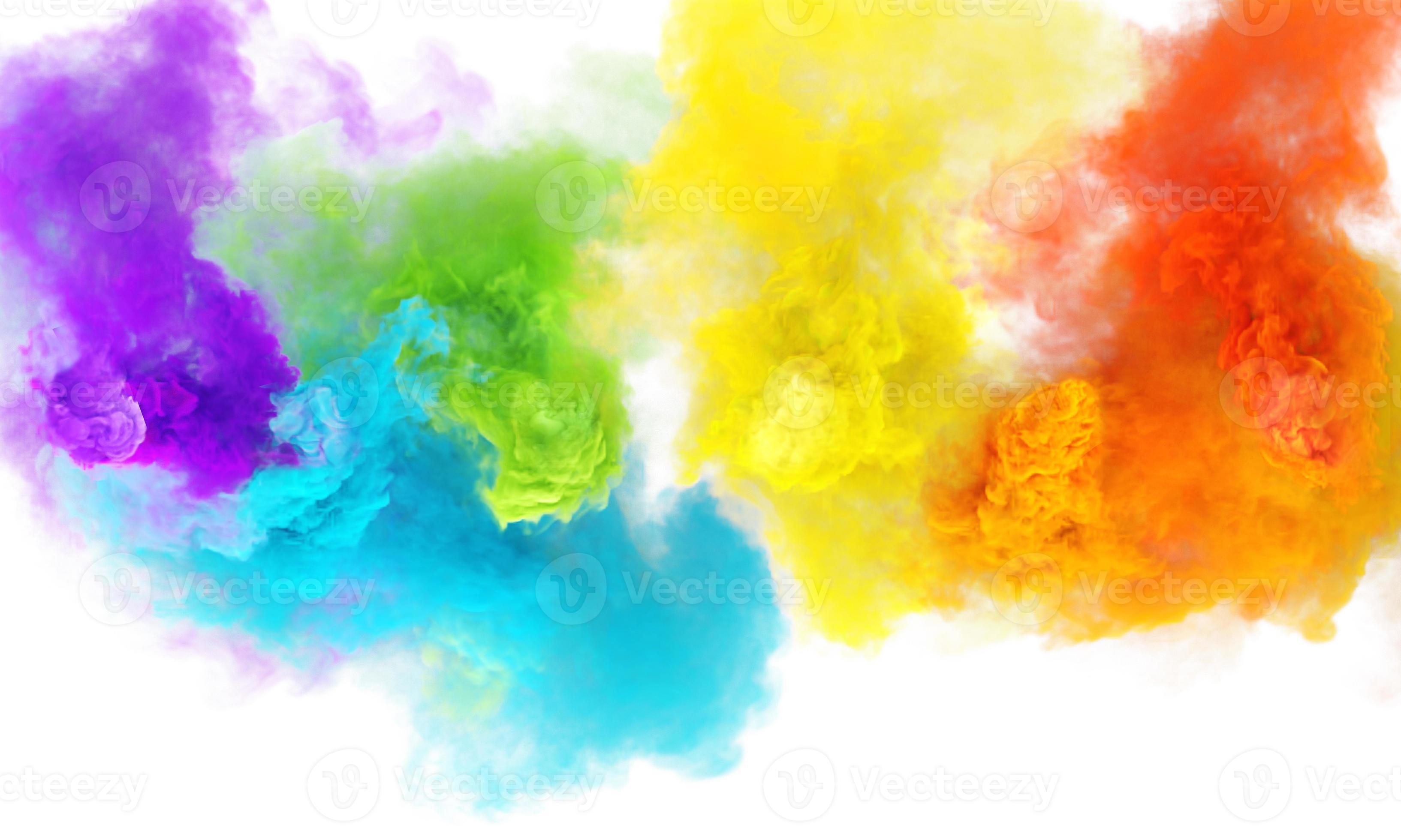 Magic smoke puffs of rainbow colors in white background 12678450 Stock Photo at Vecteezy