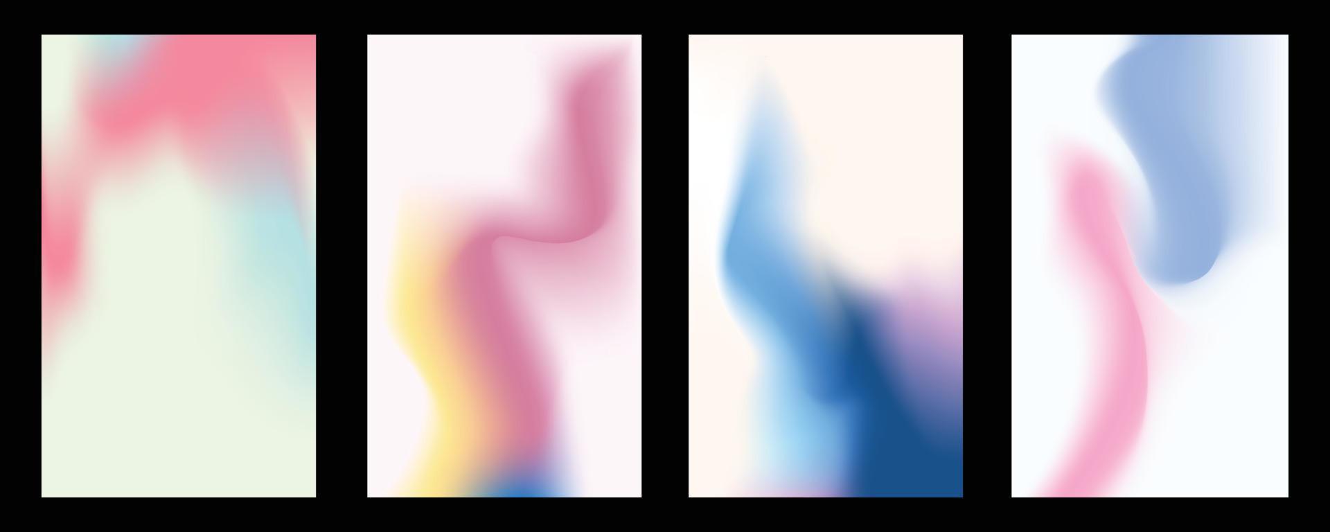 Set Of Abstract Trendy In Blending Gradient Color For Background Smooth Minimalist Color