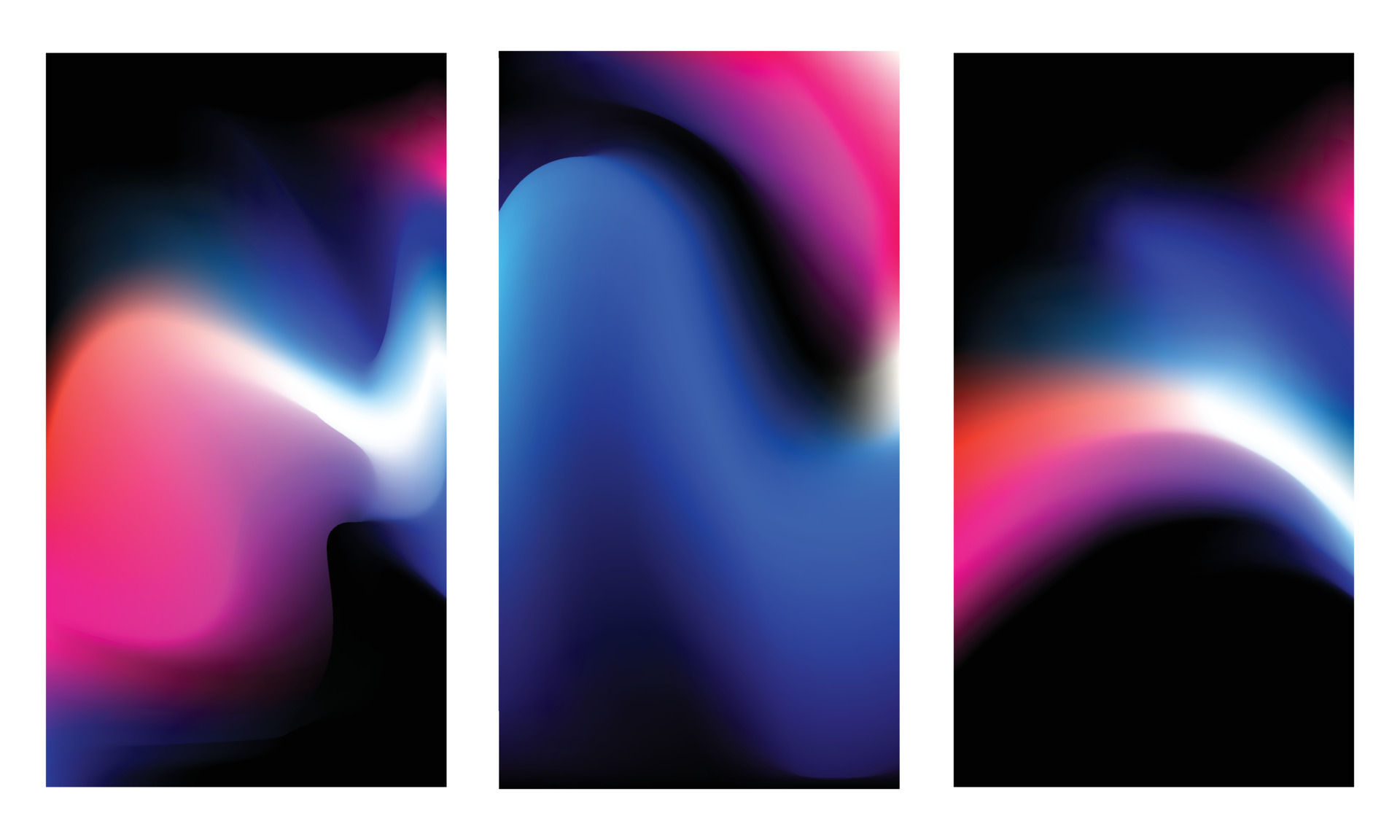 Set Of Abstract Trendy In Blending Gradient Color For Background Smooth Minimalist Color