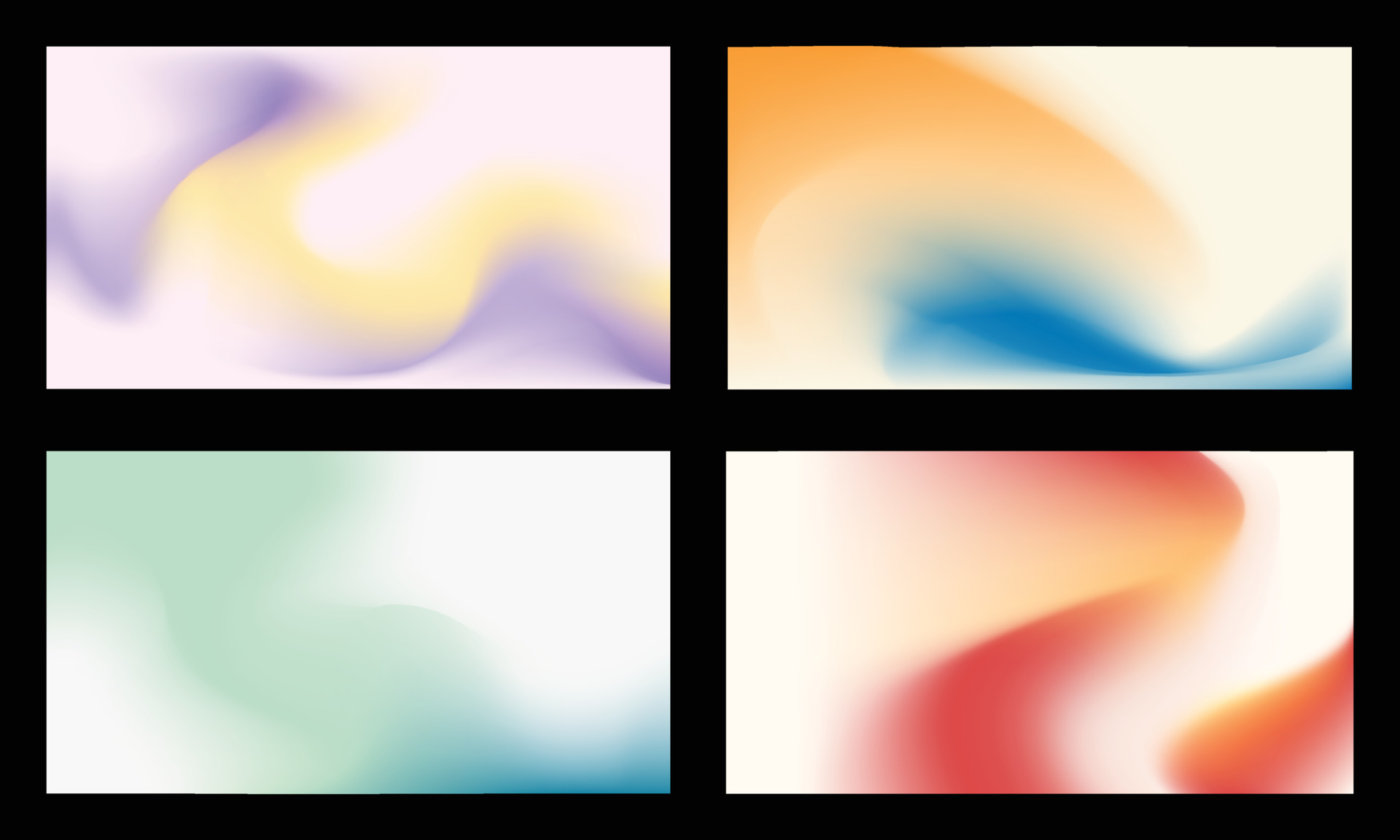 Set Of Abstract Trendy In Blending Gradient Color For Background Smooth Minimalist Color
