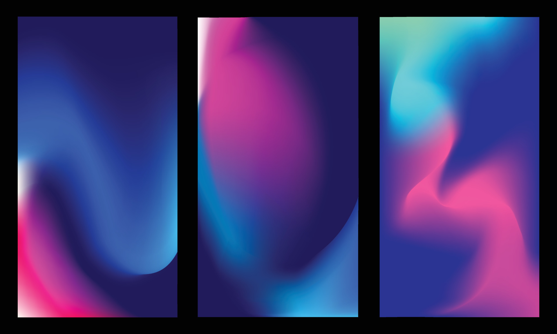 Set Of Abstract Trendy In Blending Gradient Color For Background Smooth Minimalist Color