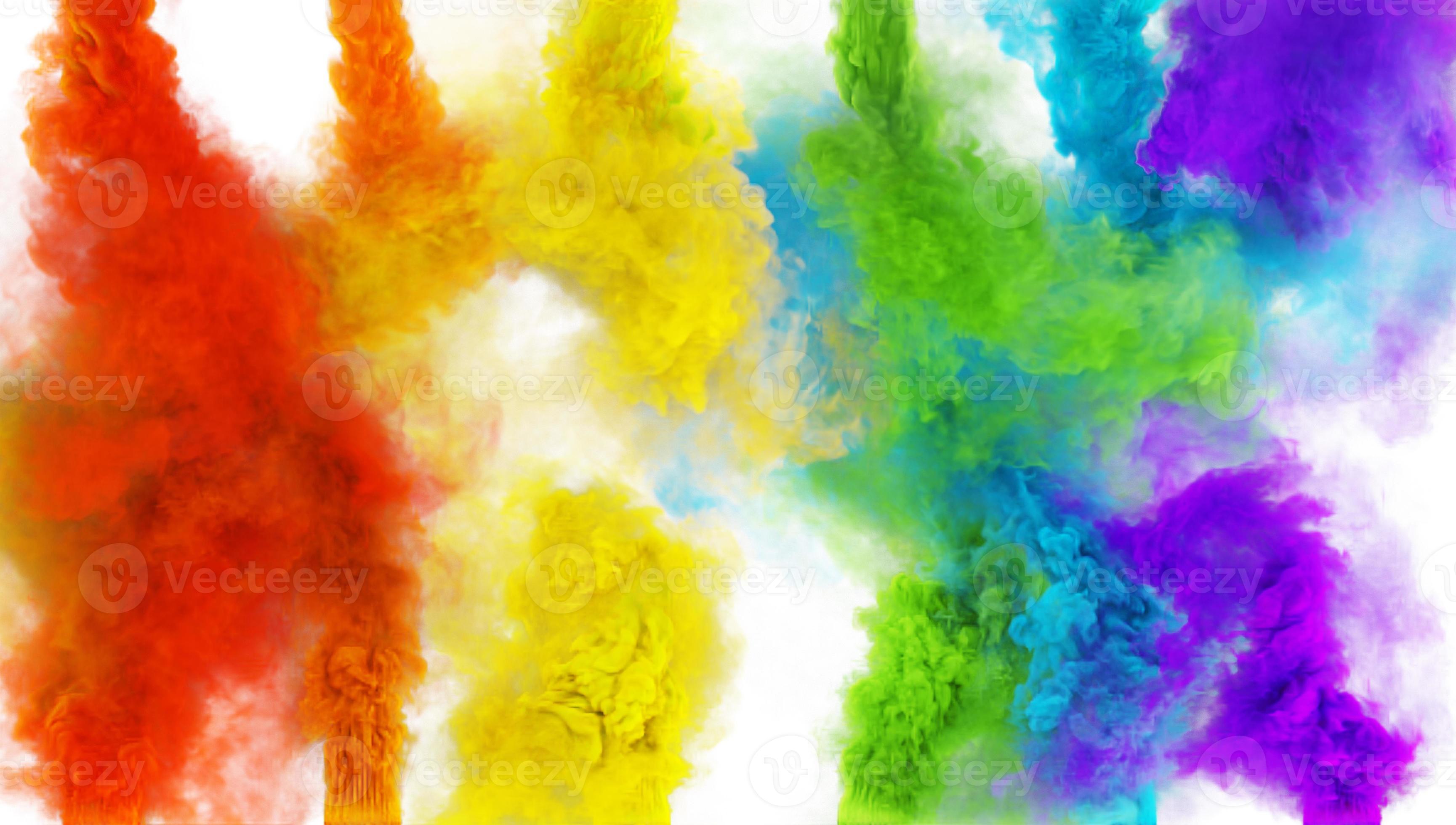 Magic smoke puffs of rainbow colors in white background 12678543 Stock Photo at Vecteezy