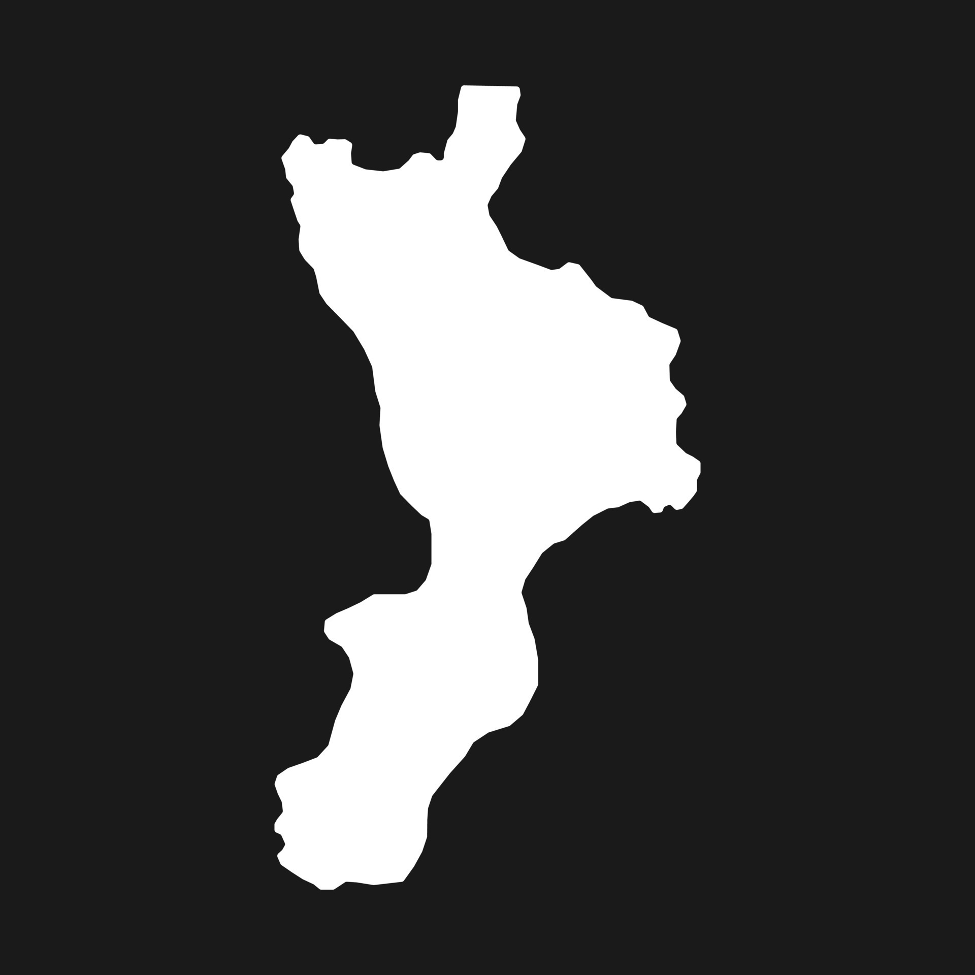 Calabria Map Region Of Italy Vector Illustration 12680011 Vector Art